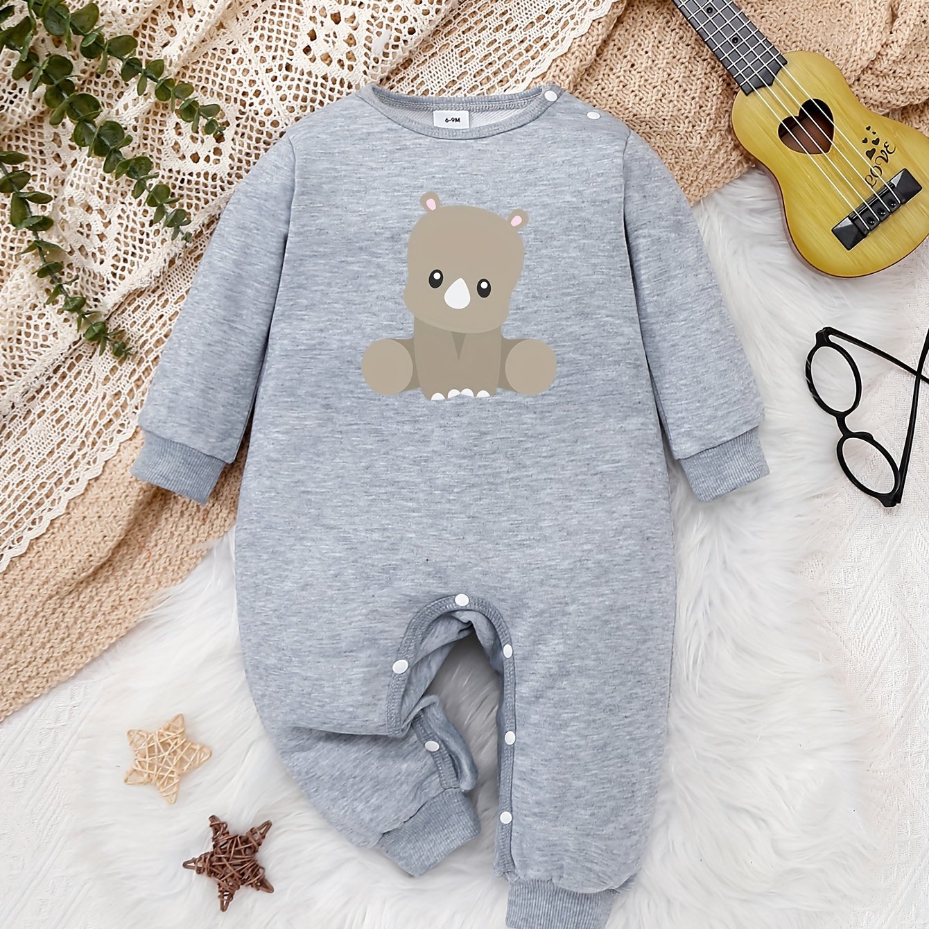 Boys Girls Funny Cartoon Animal Pattern Print Baby - Temu Ireland