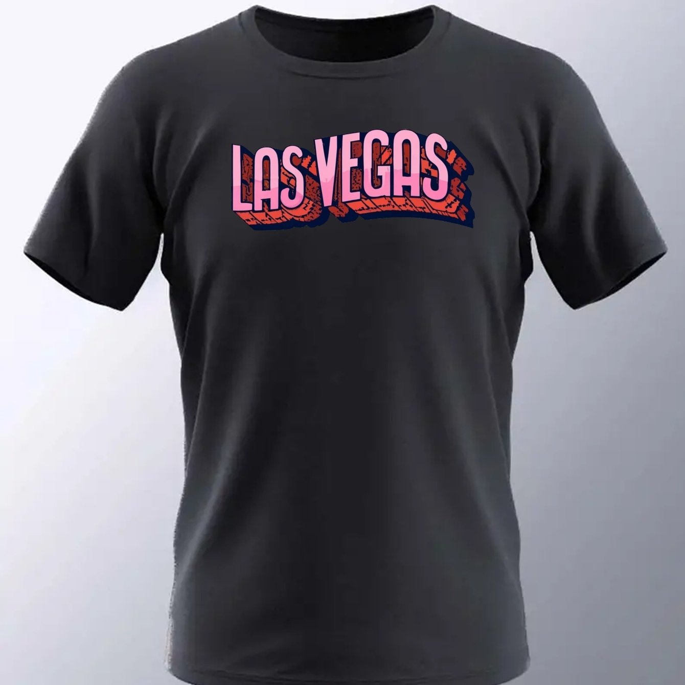 Las Vegas Print Men's Short Sleeve T shirt Summer T shirt - Temu Australia