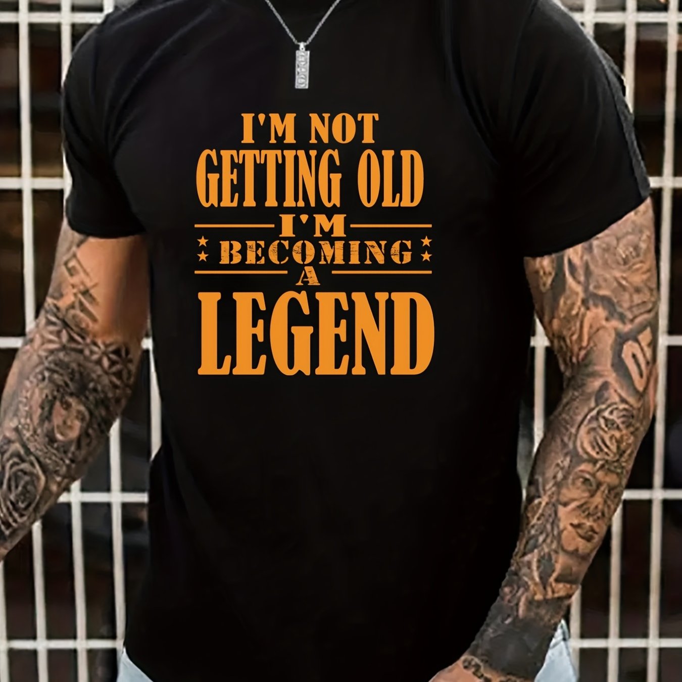 Men's Casual "i'm Becoming A Legend" Slightly Stretch Graphic Tee, Male ...