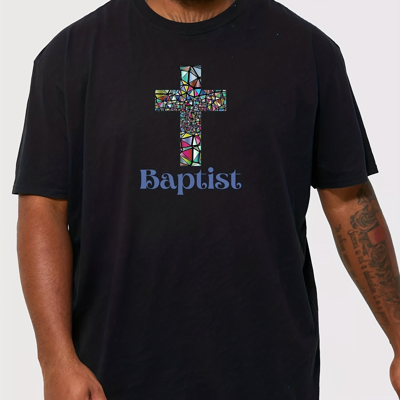 Mens Printed Crew Neck Short Sleeves Casual Elastic Breathable Plus ...