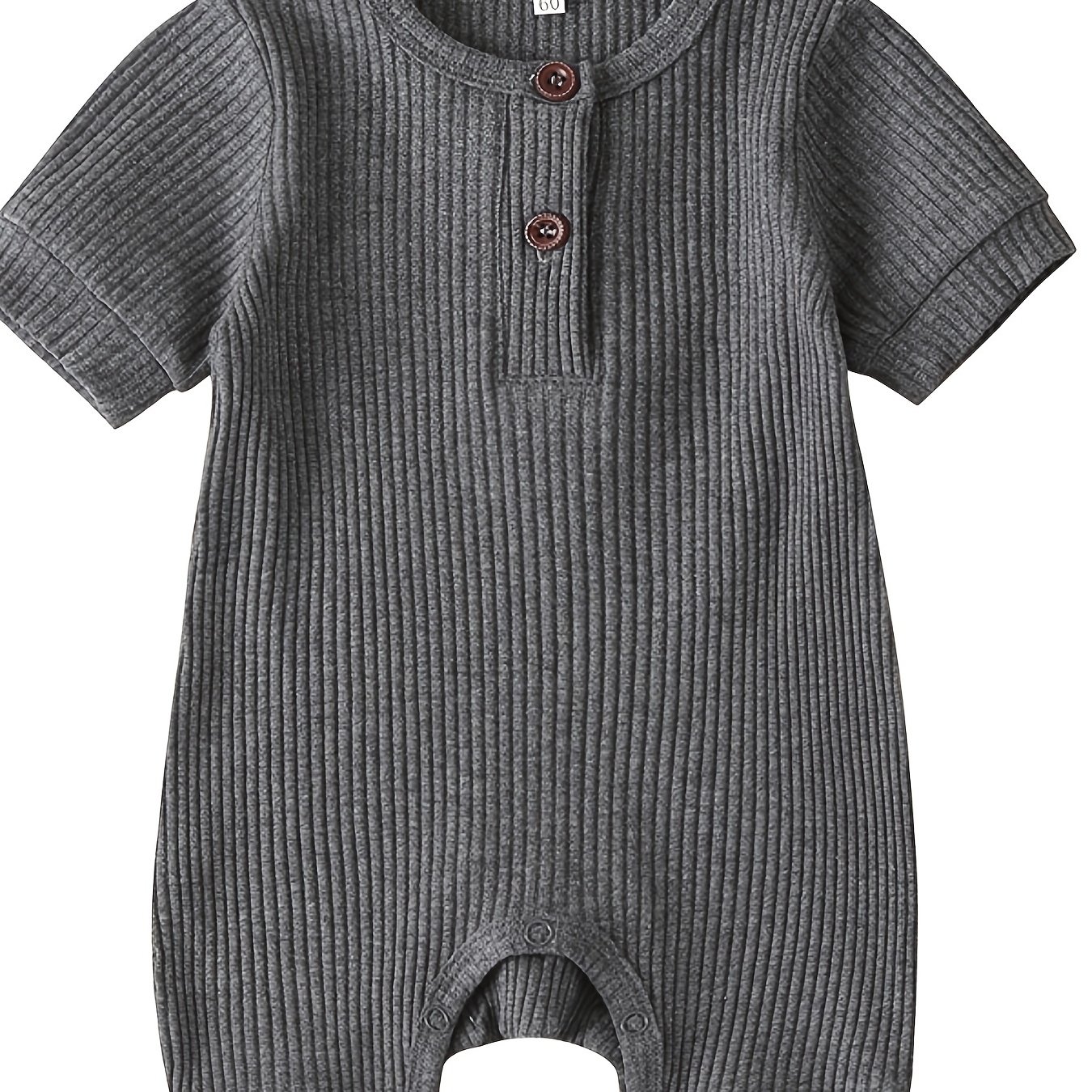 Newborn Infant Short Sleeve Button Romper Summer Jumpsuit For Baby Boys ...