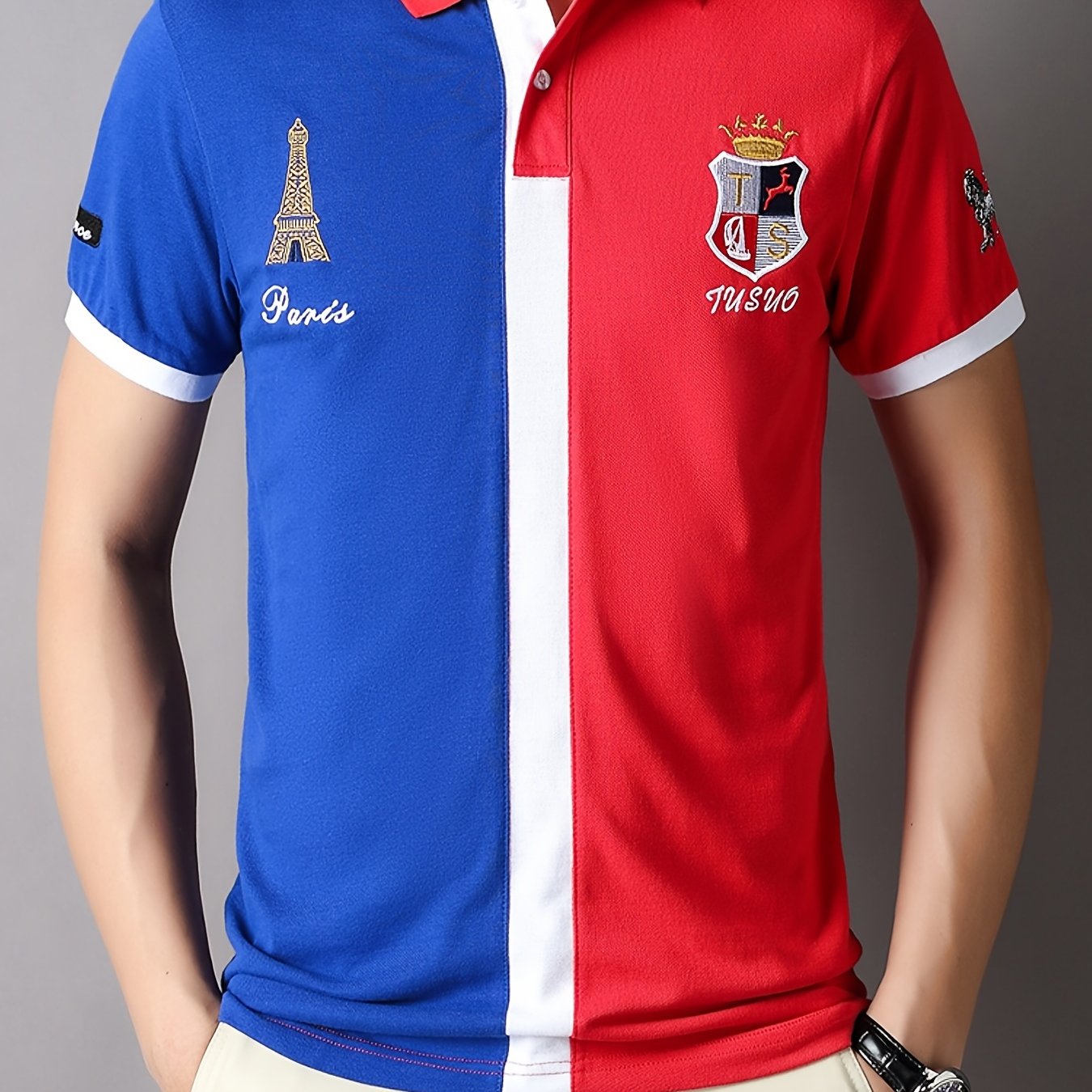 Plus Size Men's Embroidered Graphic Polo Shirts Casual Polo - Temu ...