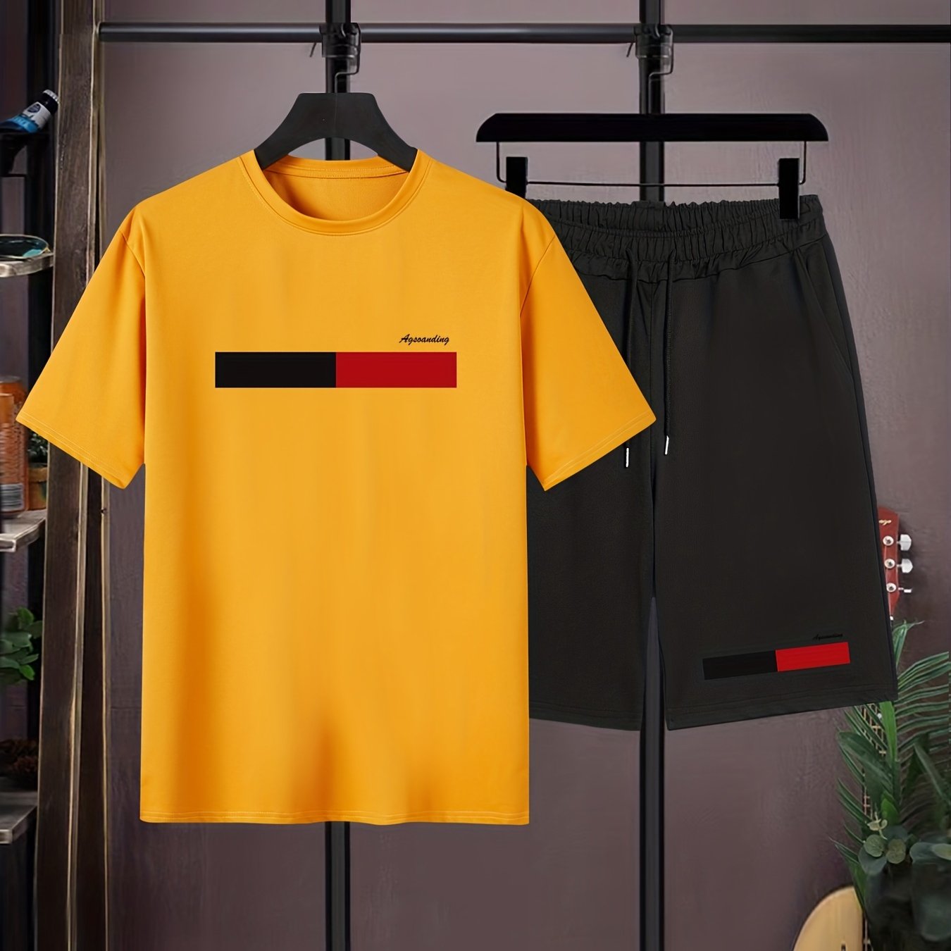 Men's Casual Trendy Simple Pattern Print Comfortable Crew - Temu Canada