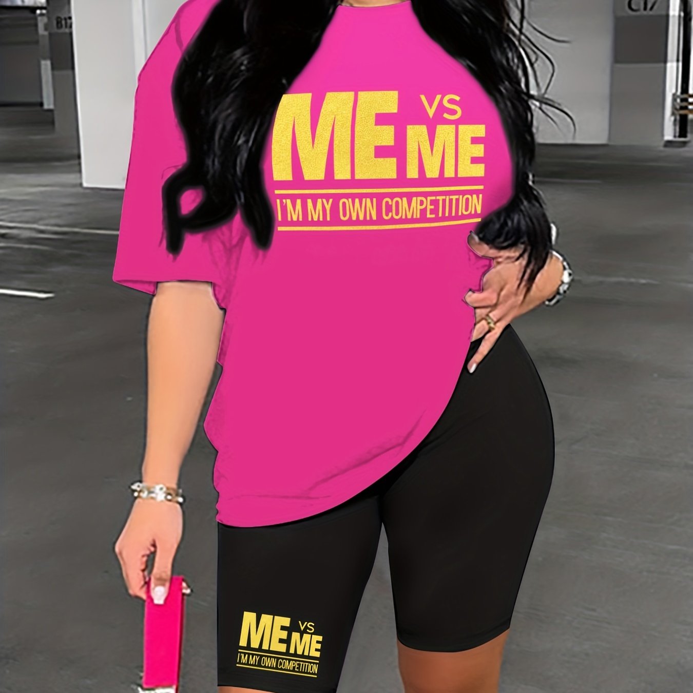 Casual Letter Print Two piece Set Long Sleeve Tops Biker - Temu Australia