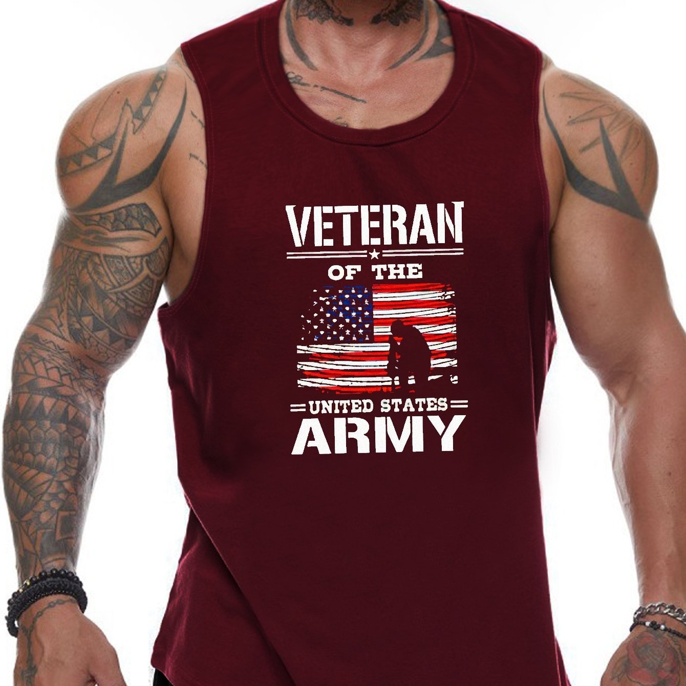 Plus Size Men's Casual Athletic Sleeveless Crew Neck Tank - Temu United ...