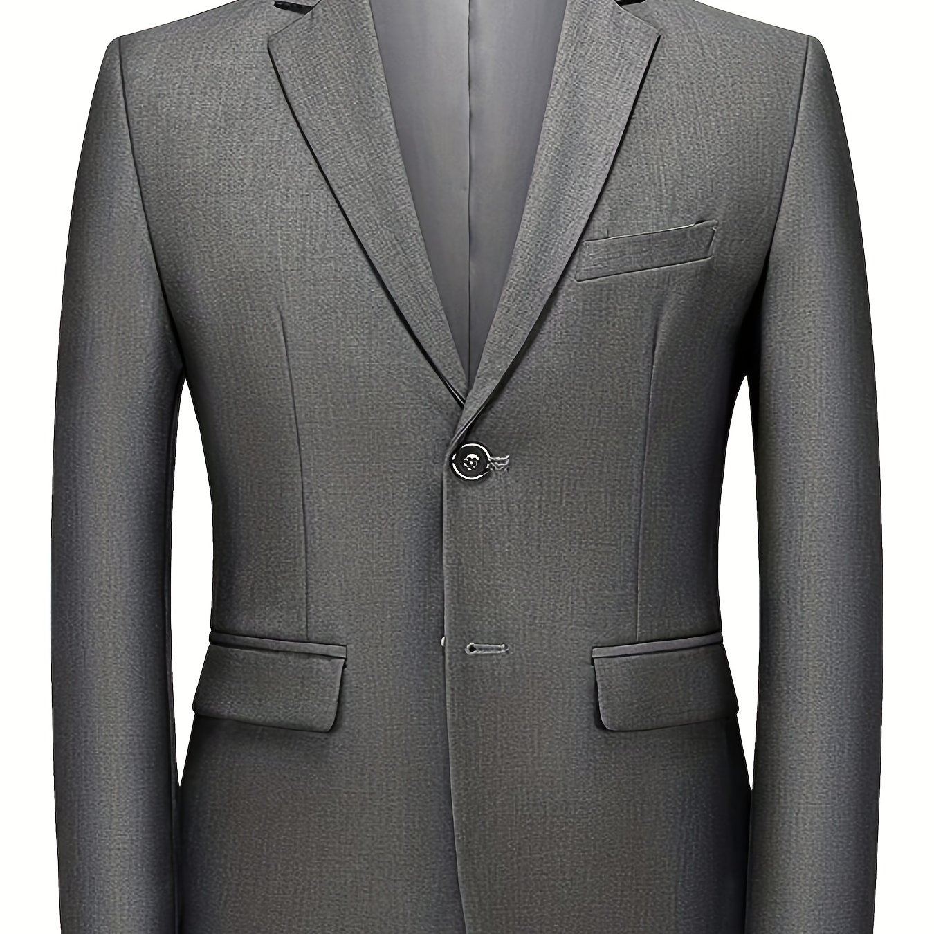 Plus Size Men's Business Casual Lapel Blazer Solid Color Loose Jacket ...