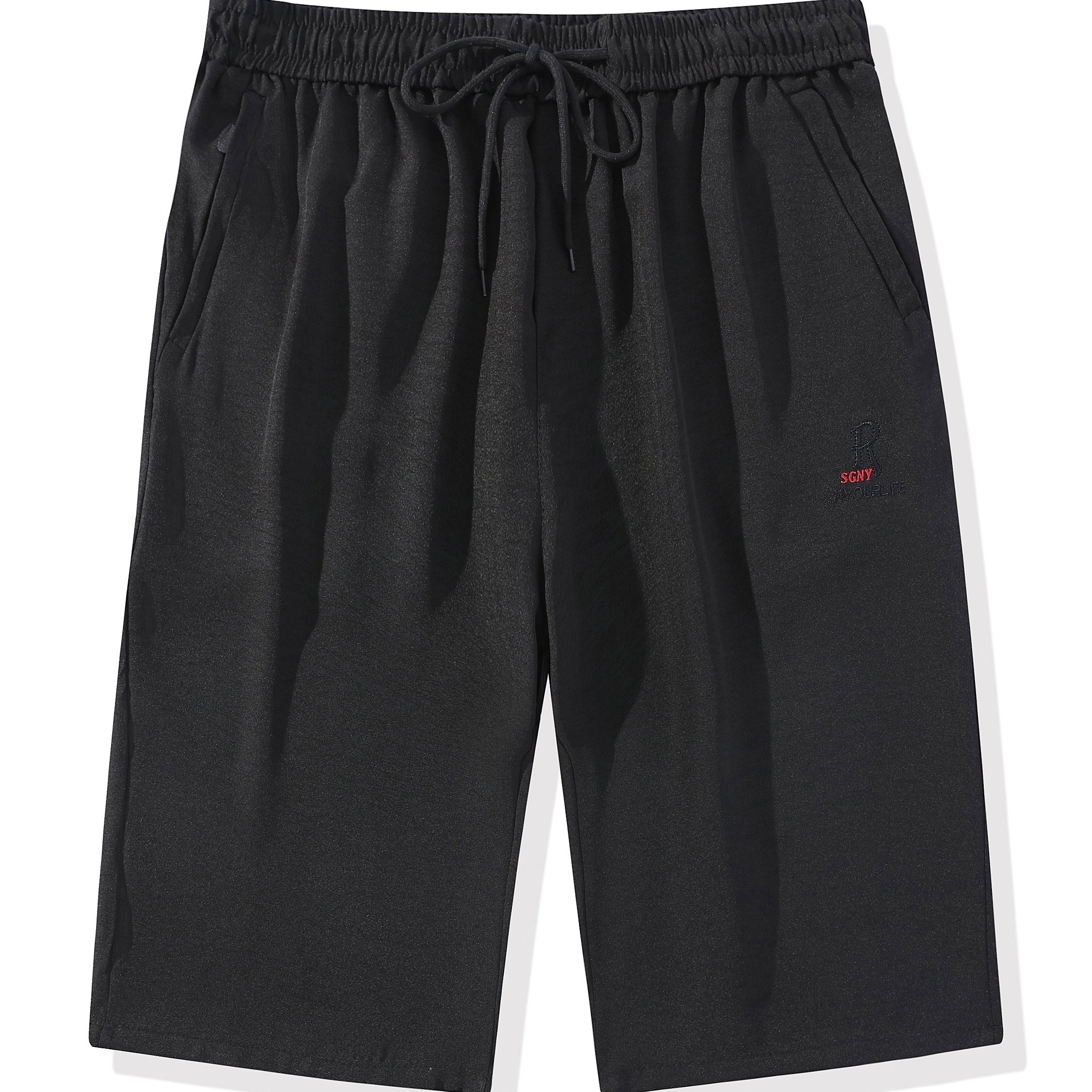 Letter Pattern Men's Shorts Activewear Breathable Comfy Drawstring ...