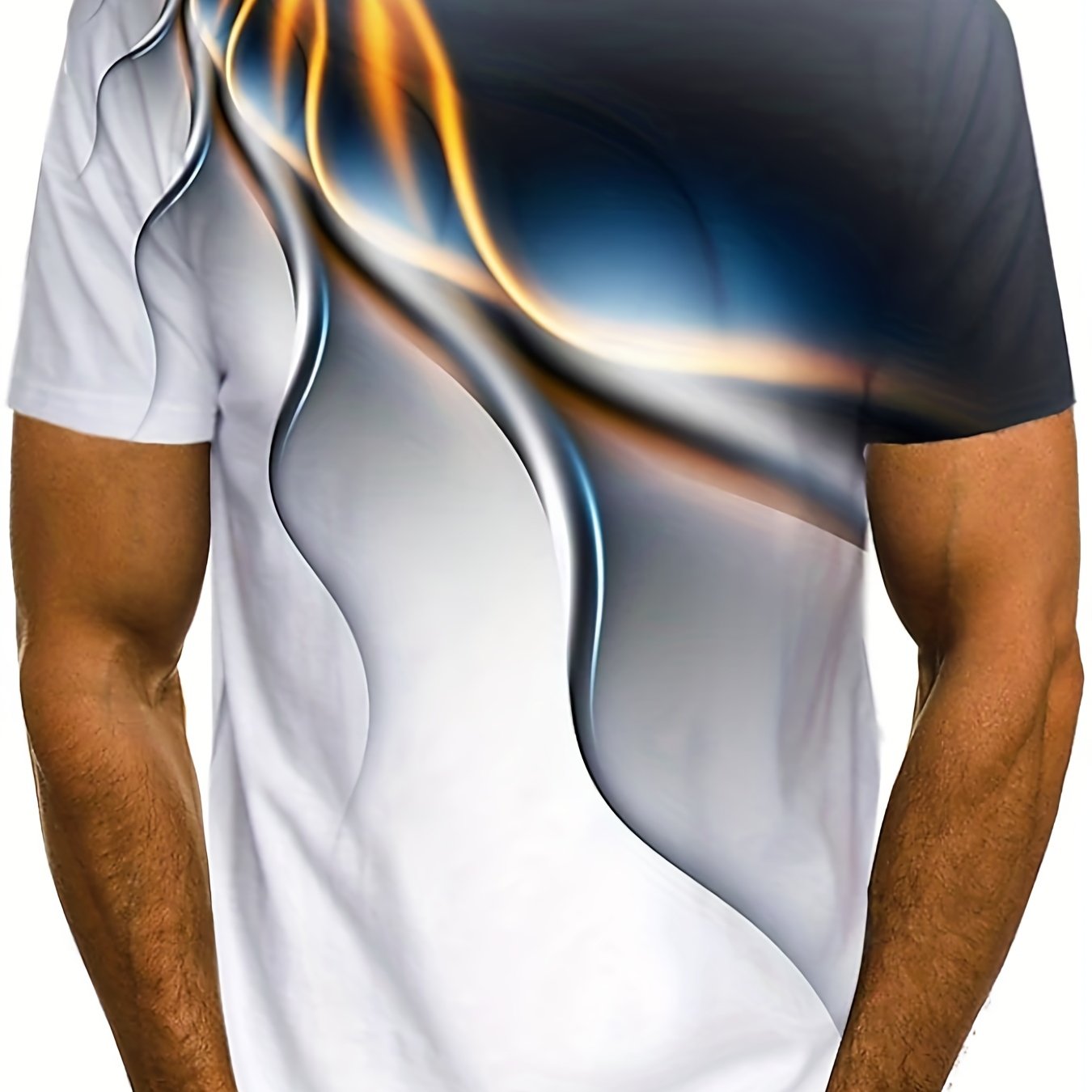 Abstract Pattern Men's Novelty T Shirt Trendy Comfy Tees For Summer ...