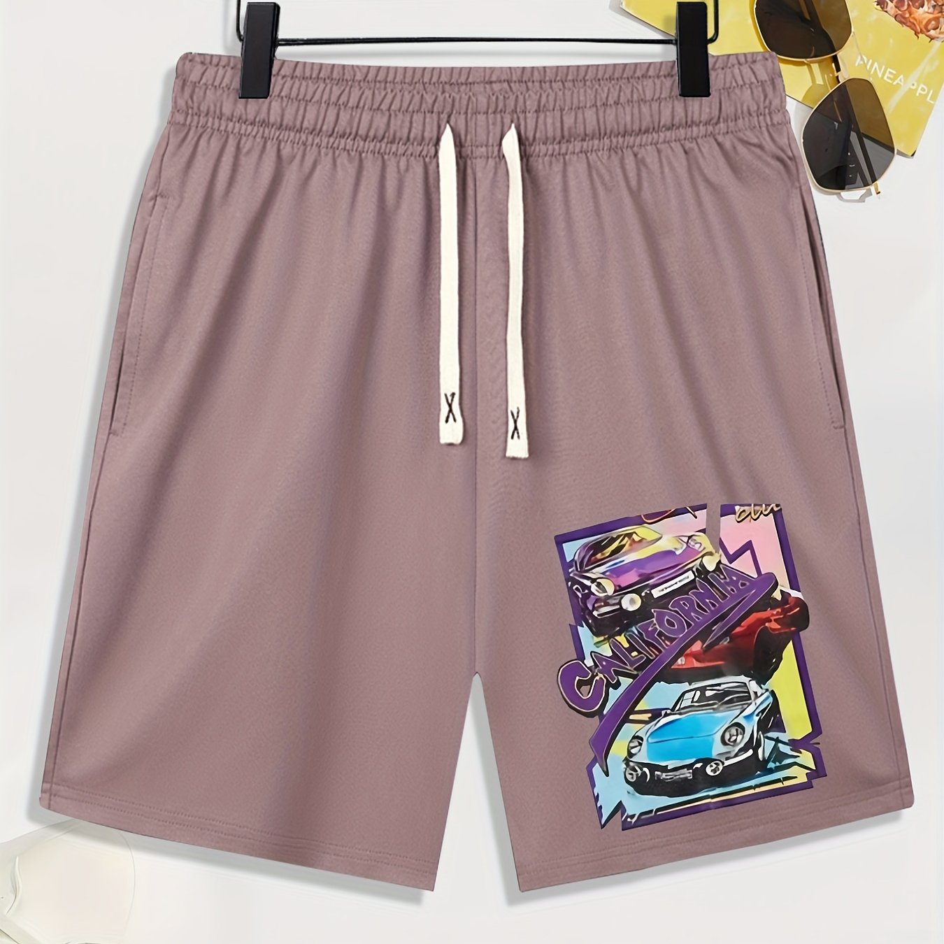 Men's Casual Racing Car Graphic Elastic Drawstring Plain - Temu Netherlands