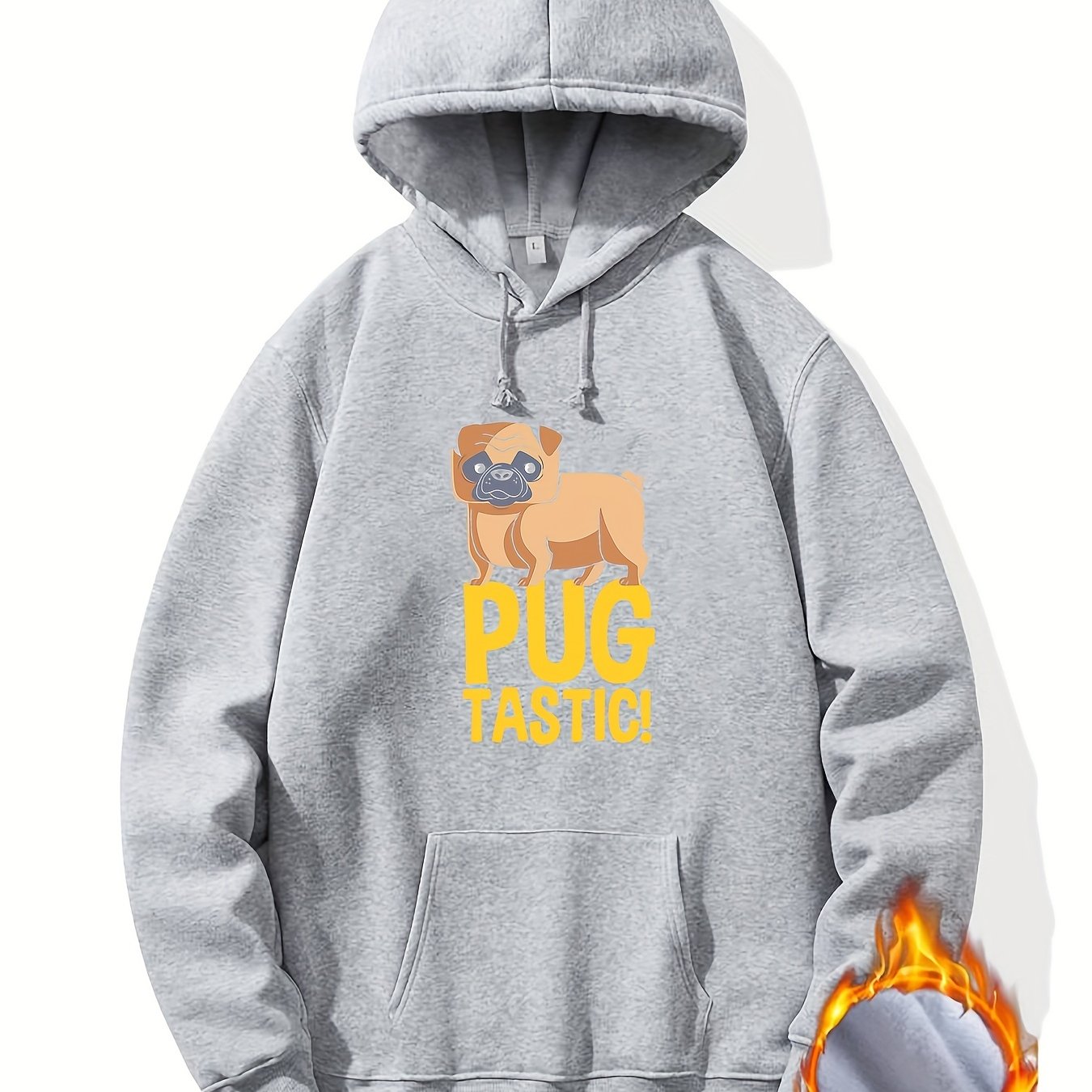 Cute Comics Style Dog Pattern "pug Tastic" Letter Print - Temu Ireland