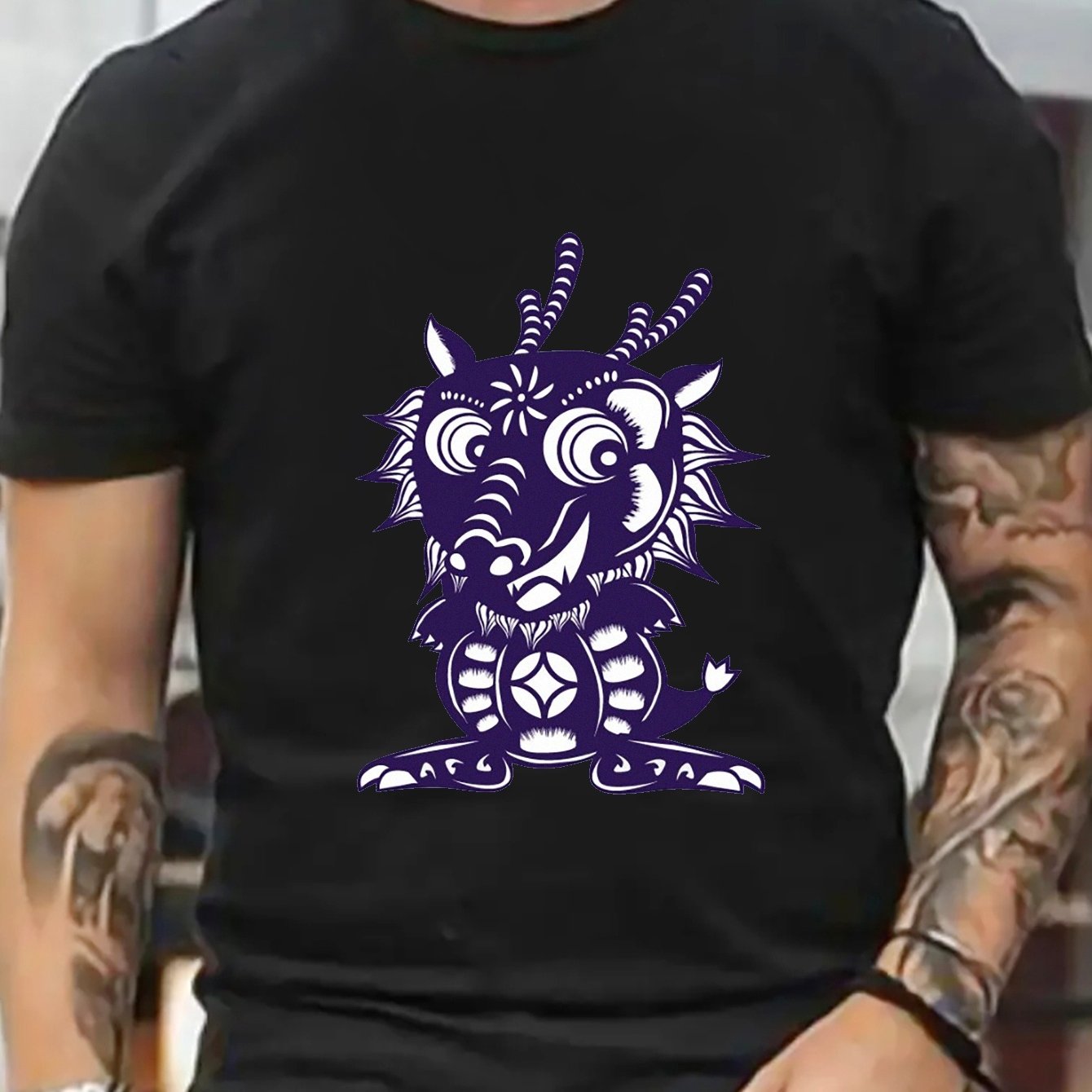 Plus Size Men's Casual Graphic Tees Summer "cartoon Monster" - Temu ...