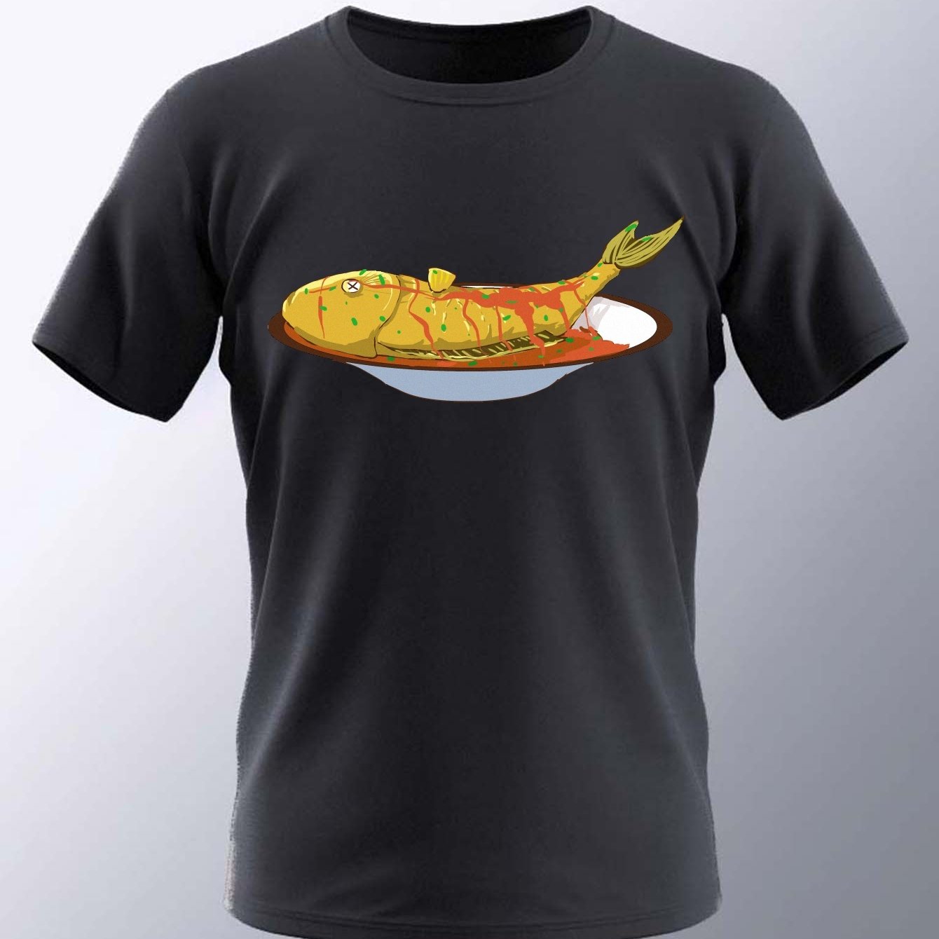 Plus Size Men's Casual Delicious Fish Graphic Tees Summer - Temu Canada