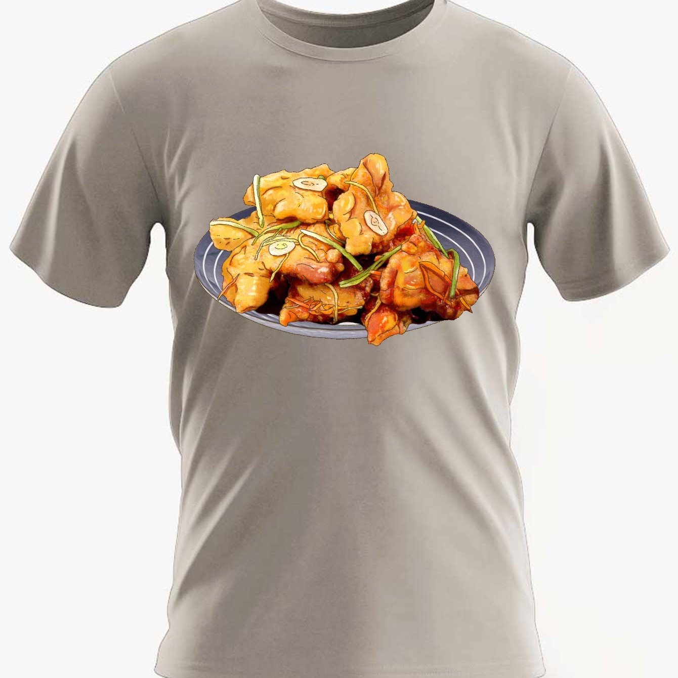 Food Graphic Print Men's Creative Top Casual Short Sleeve Crew Neck T ...