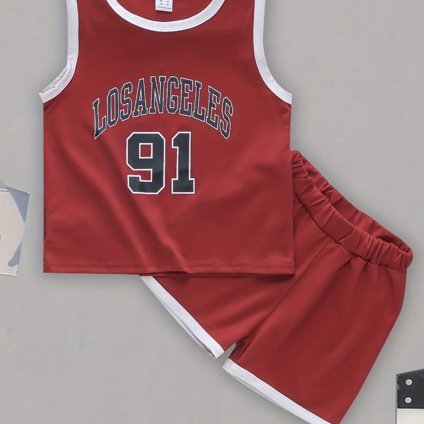 2pcs Infant Baby Basketball Comfy Tank Top Shorts Summer Baby Boys