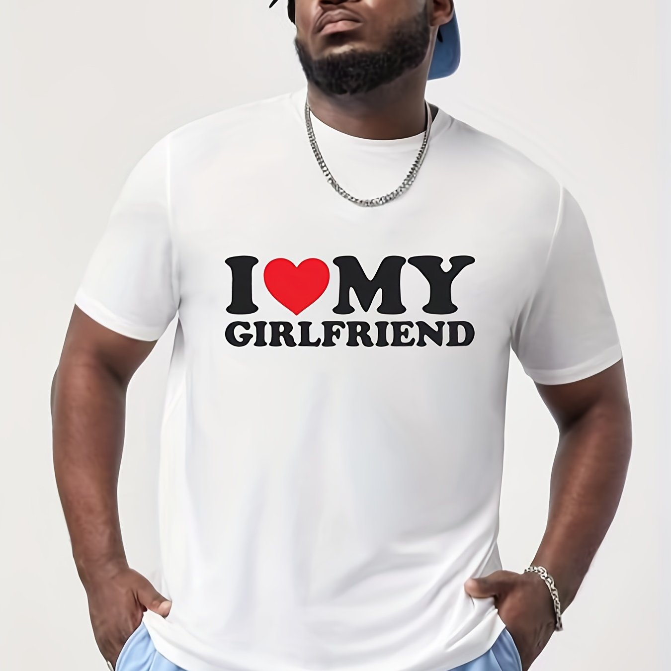 '' Love Girlfriend'' Print Men's Summer Graphic T shirt - Temu United ...