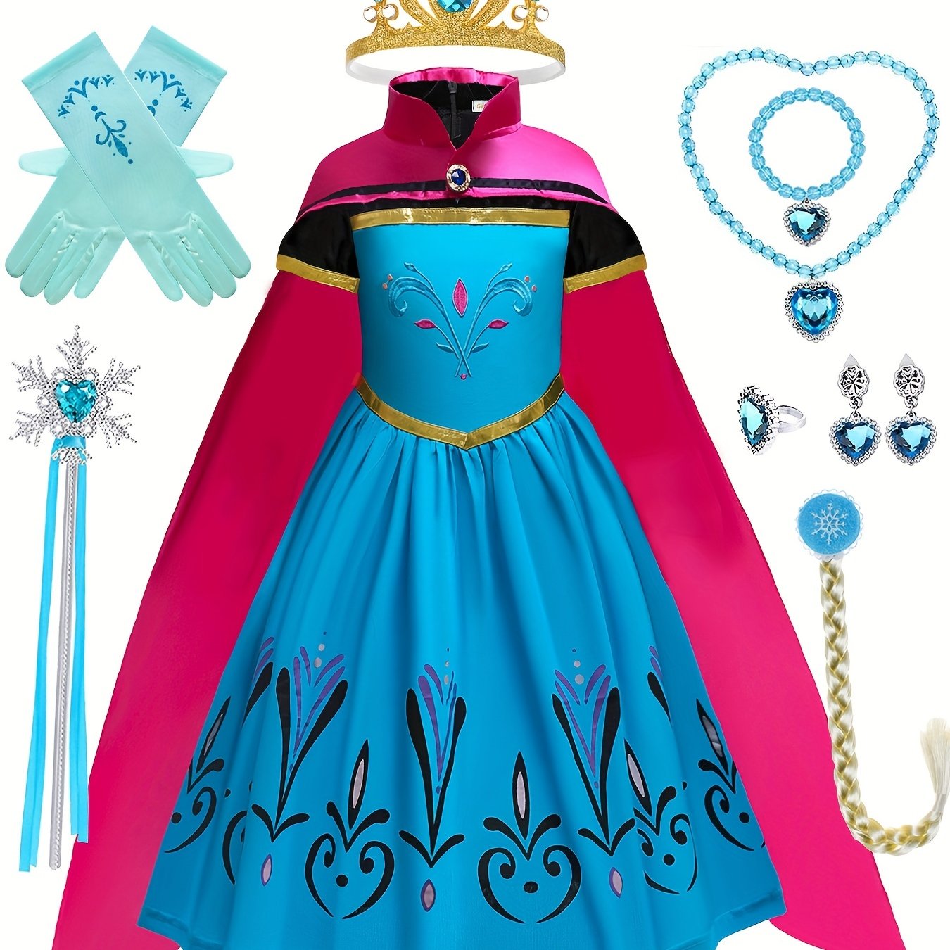 Toddler Girls Flowers Embroidery Sleeve Princess Dress - Temu Ireland