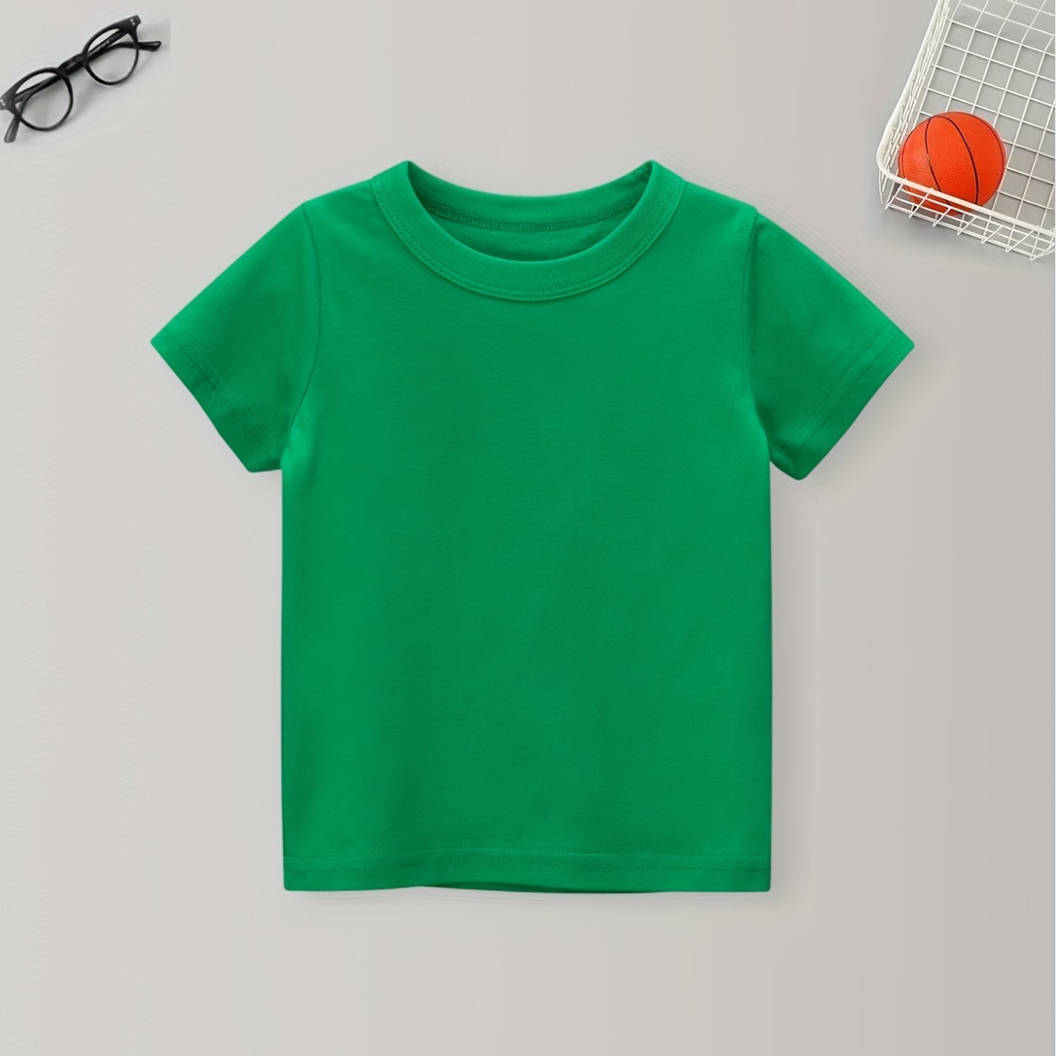 Boys Solid T Shirt Casual Lightweight Comfy Short Sleeve Crew Neck Tee Boys Solid T Shirt Casual Lightweight Comfy Short Sleeve Crew Neck Tee