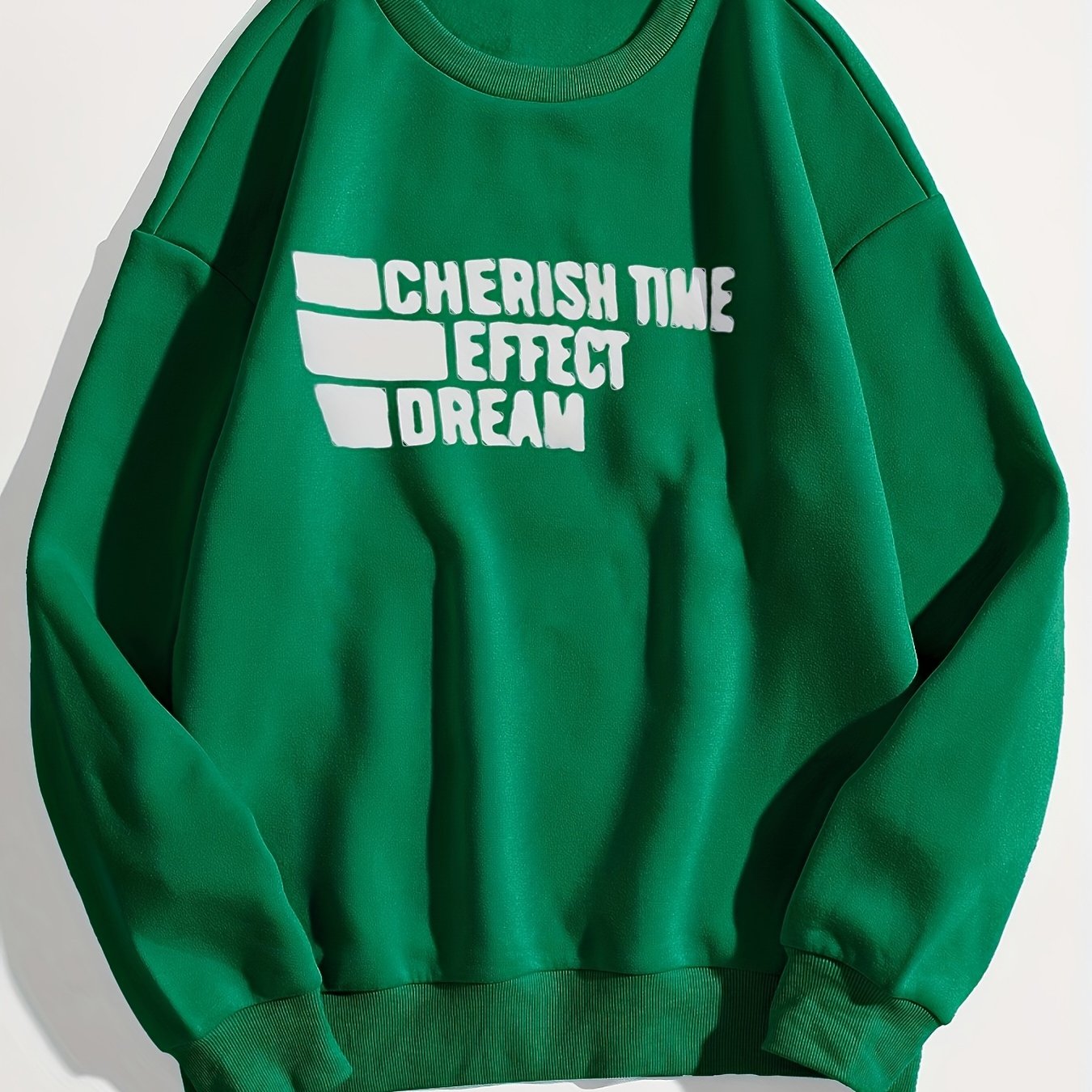 Letter Print Pullover Sweatshirt Casual Long Sleeve Crew Neck