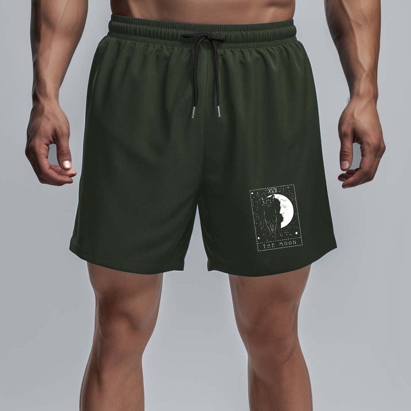 Men's Anime Cat Moon Graphic Print Shorts Summer Plus Size - Temu Canada