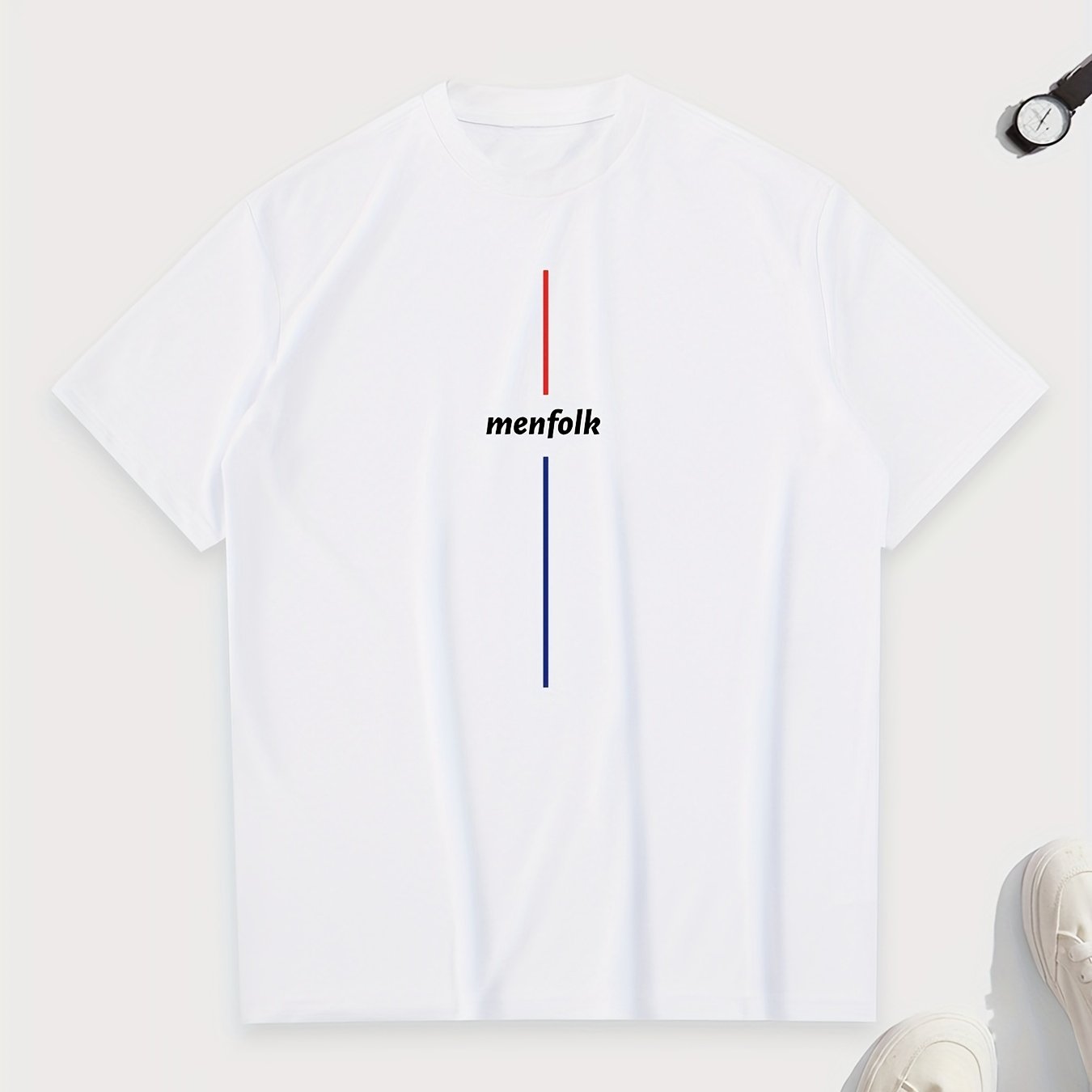 Men's Trendy Simple Style Letter Print Tees Crew Neck Short - Temu United Kingdom