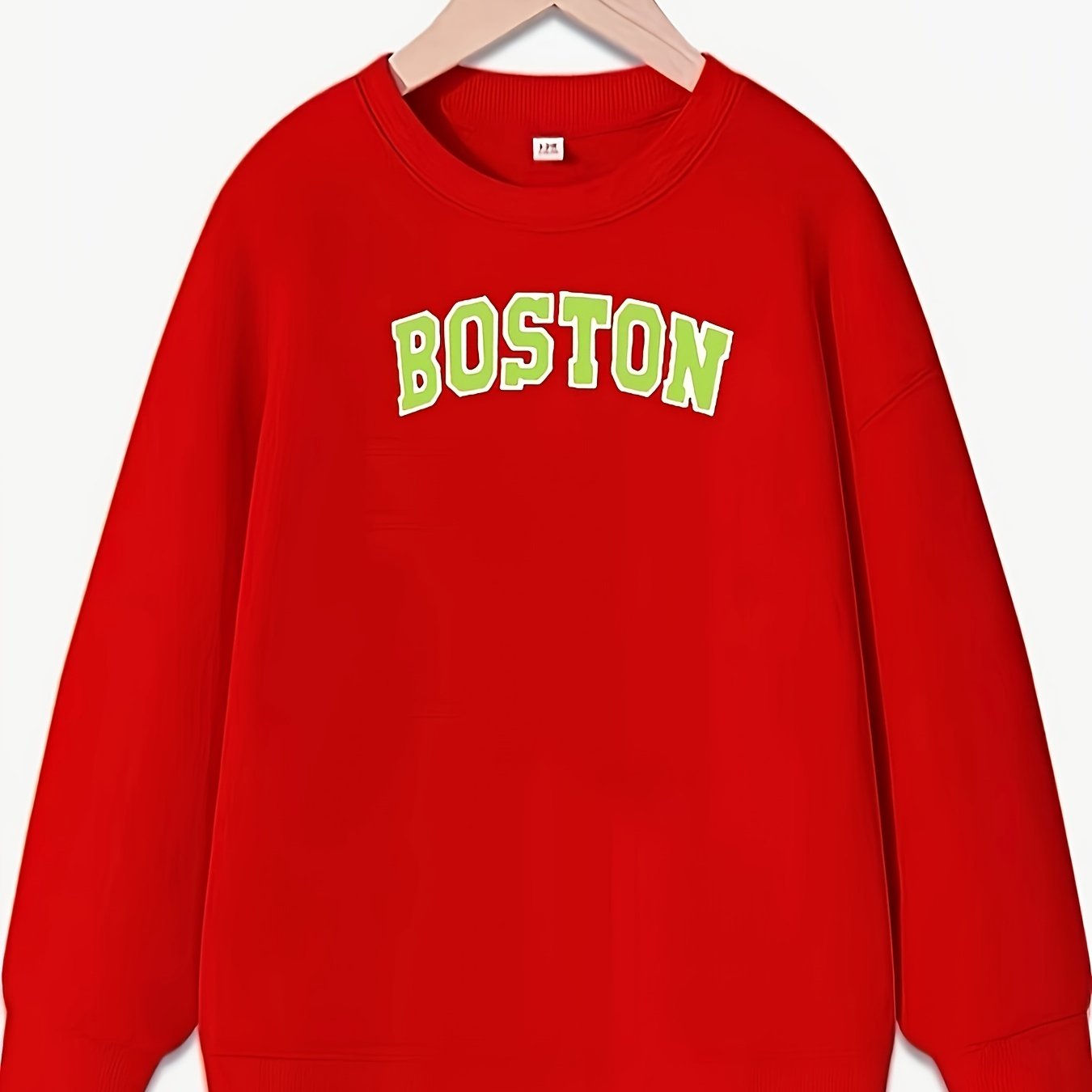 Trendy Boston Letter Happy Face Print Boys Casual Creative - Temu Norway