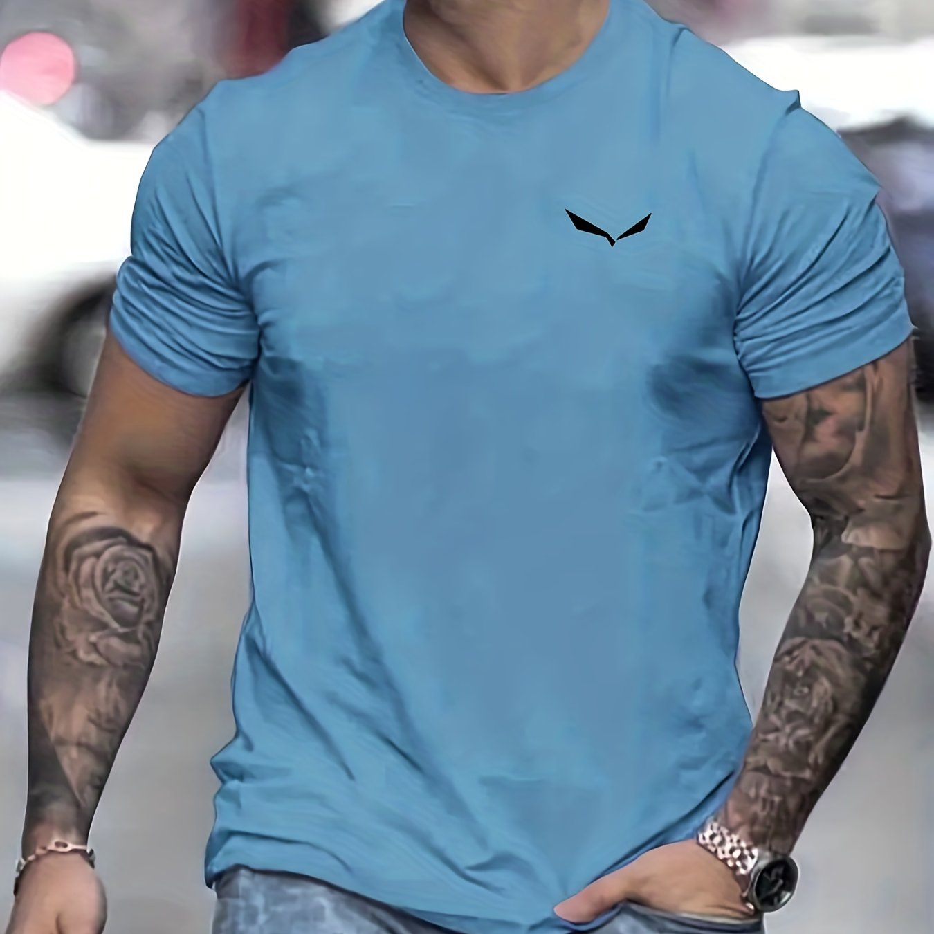 Bird Print T shirt Men's Casual Street Style Slightly - Temu Canada
