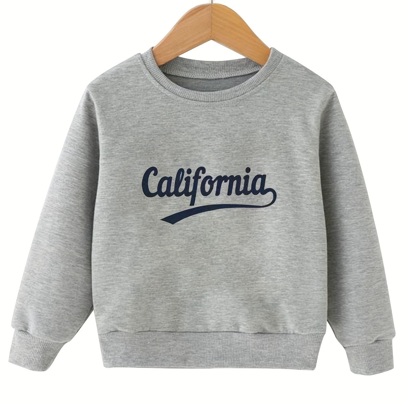 Fancy ''california'' Letter Print Boys Casual Pullover Top - Temu Ireland