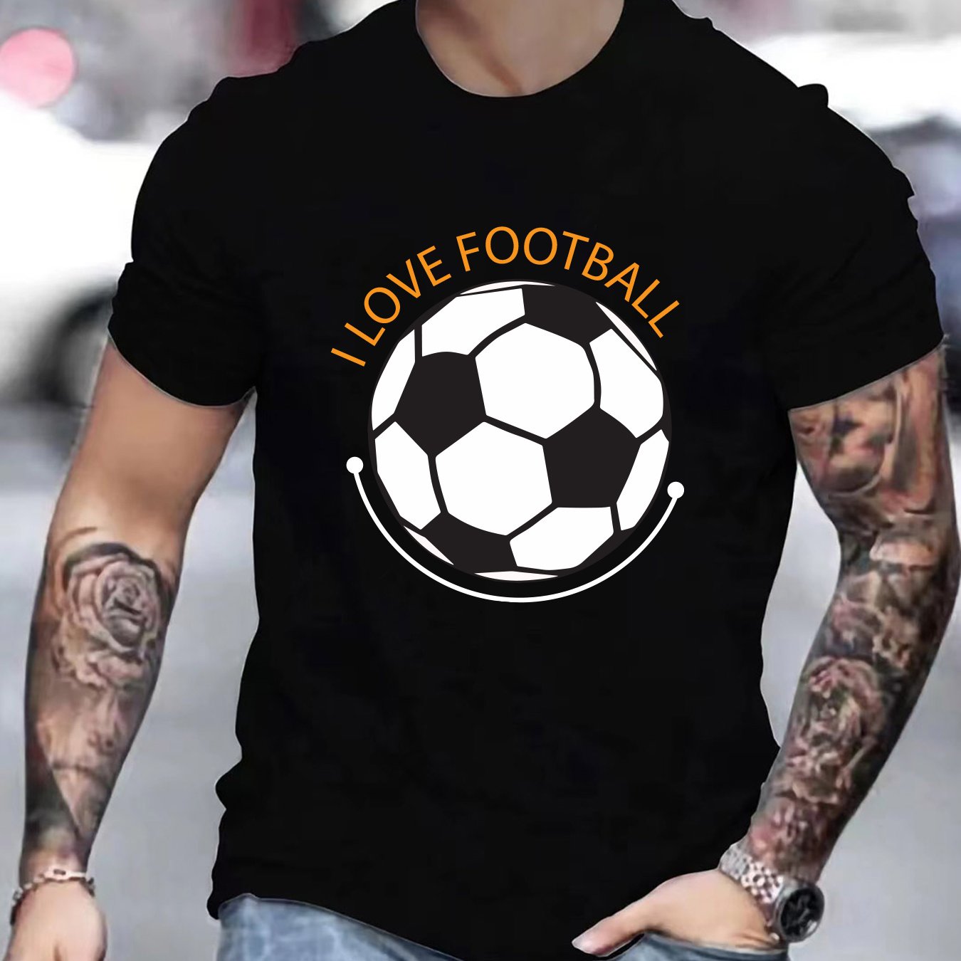 Football Pattern Men's T shirt Summer Outdoor Casual Male - Temu Australia