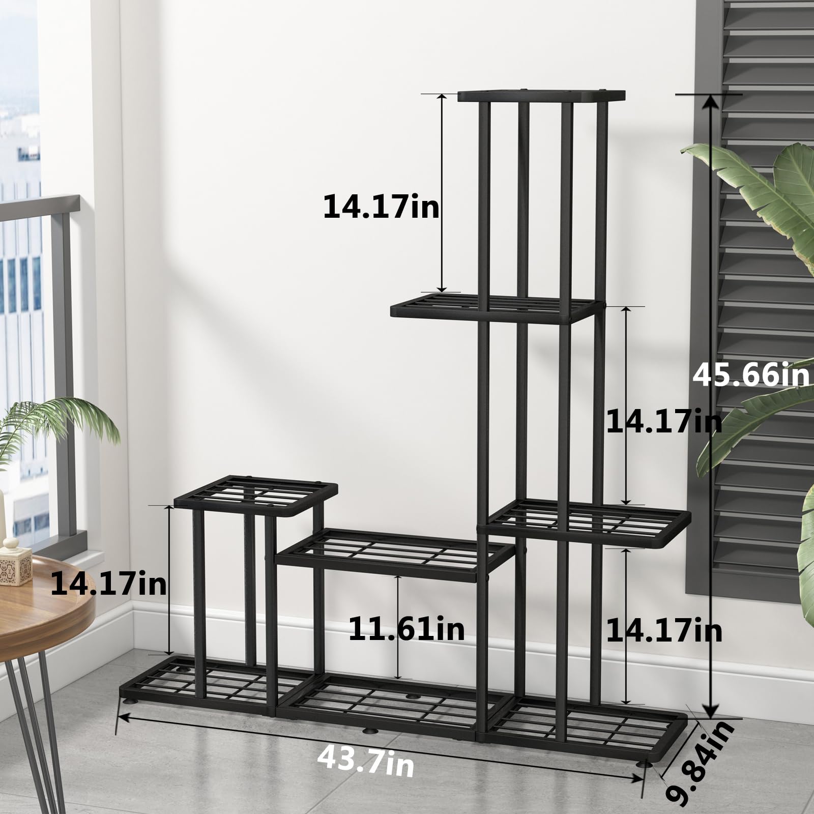 5 Tiers Metal Plant Stand Multifunctional Plant Stands For Indoor ...