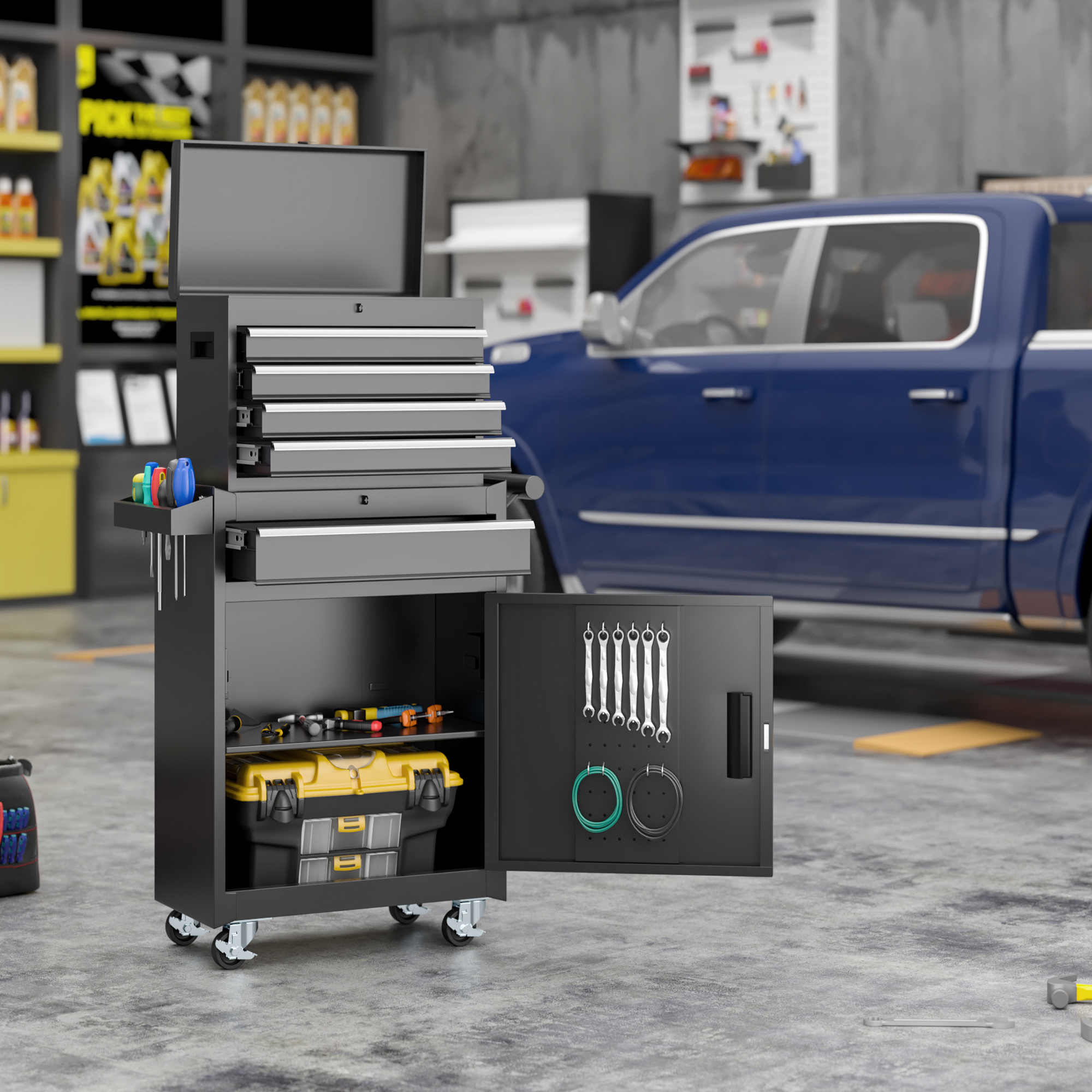 Tool Chest 5 drawer Rolling Tool Storage Cabinet - Temu