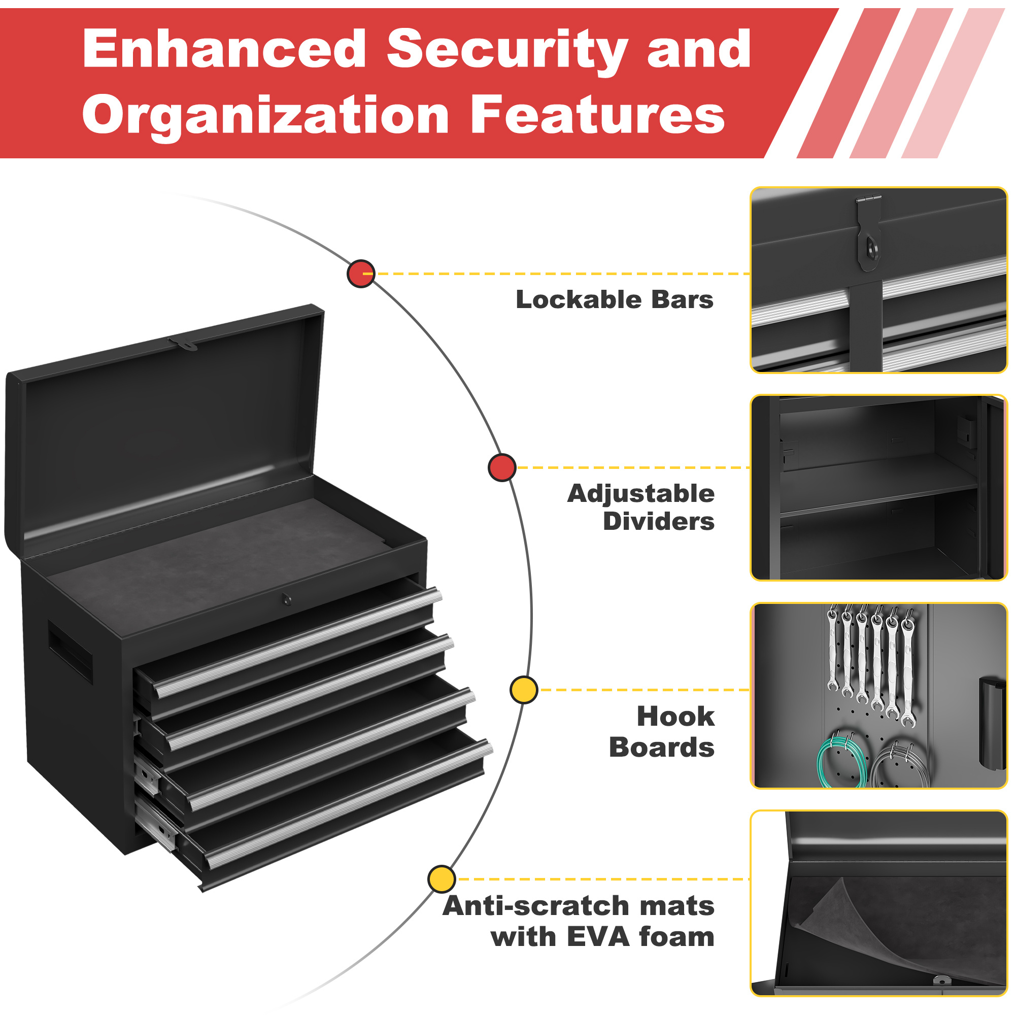 Tool Chest 5 drawer Rolling Tool Storage Cabinet - Temu