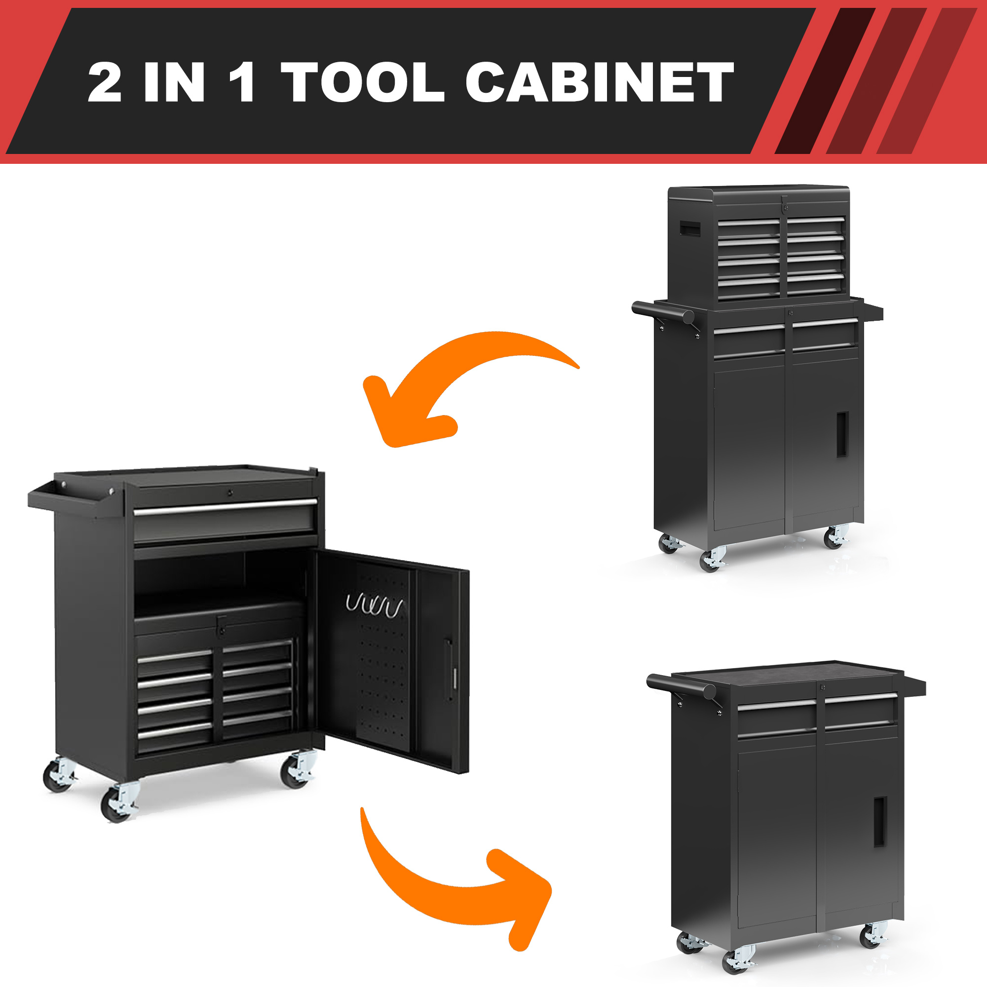Tool Chest 5 drawer Rolling Tool Storage Cabinet - Temu