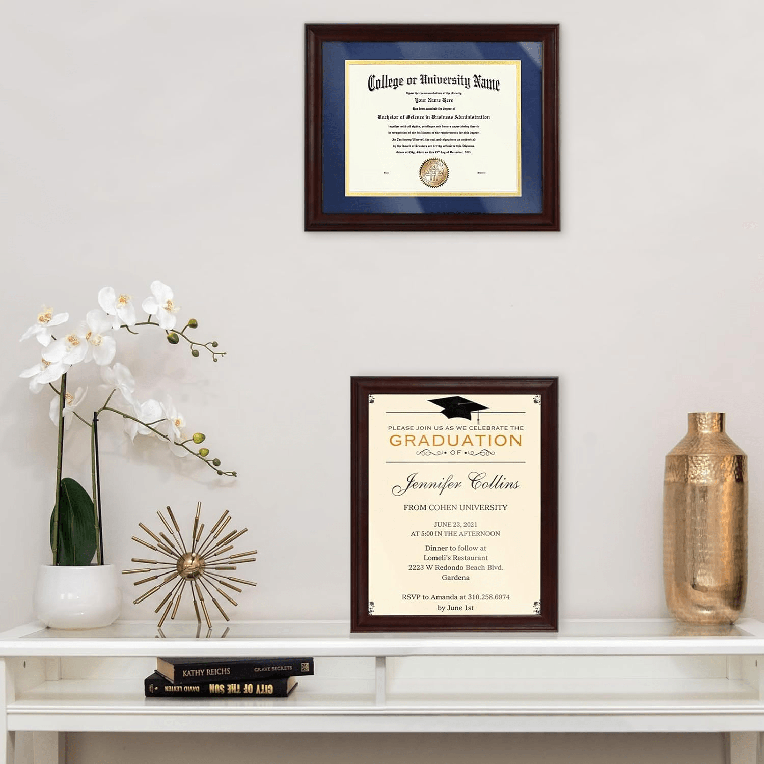 Frames 11x14 8.5x11 Degree Certificate Frames Blue - Temu