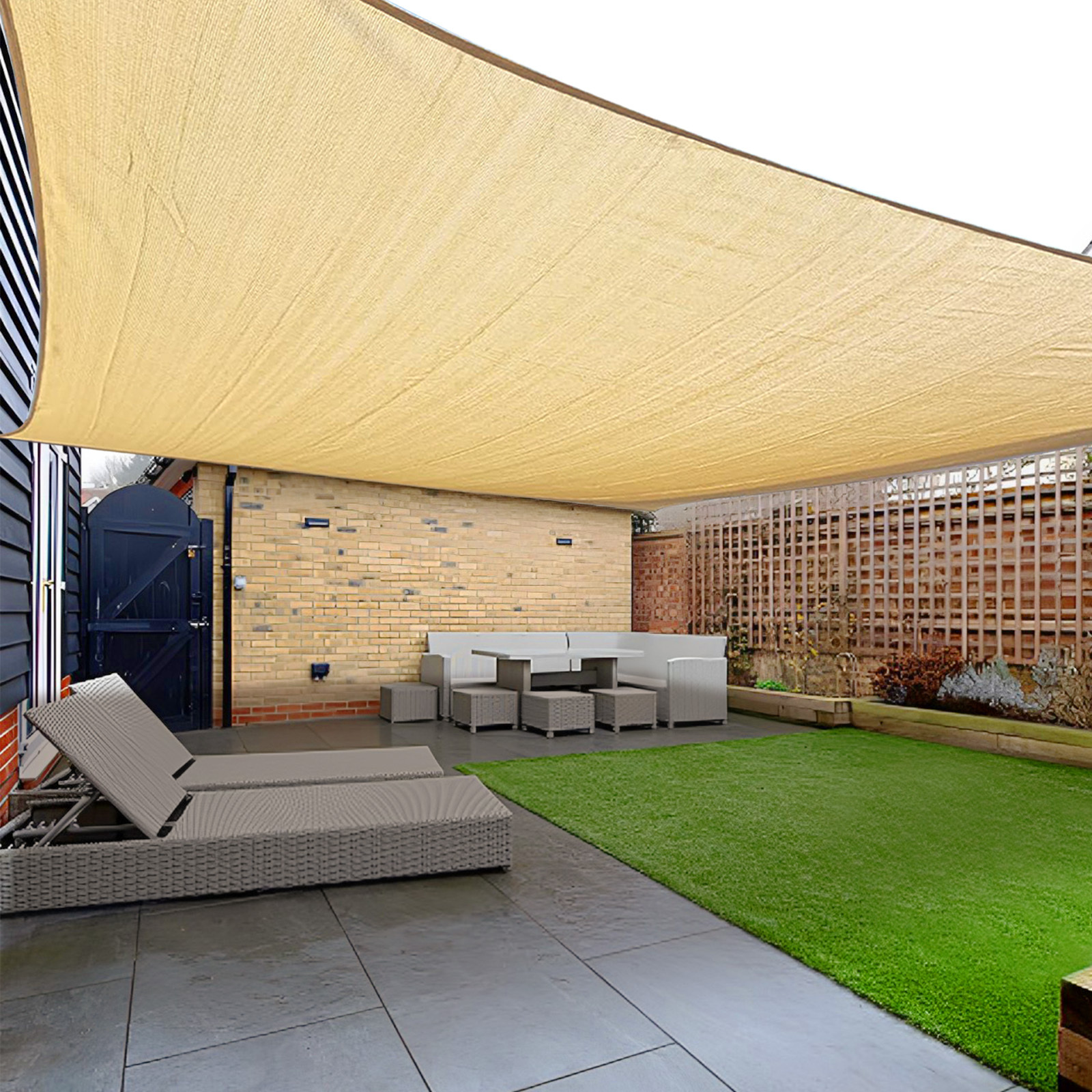 Sun Shade Sail 10'x13' Rectangle hdpe Shade - Temu