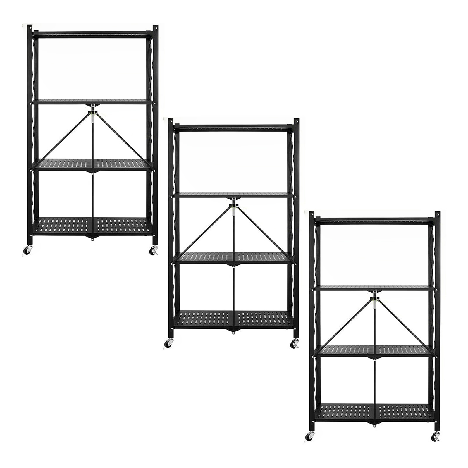 4 Layer Foldable Shelves Storage Shelving Unit Locker Shelf - Temu
