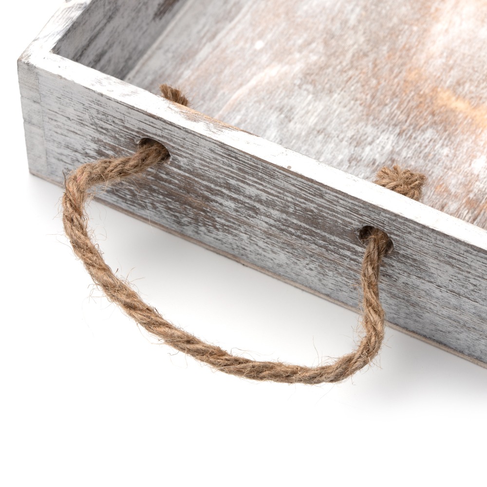 rustic wooden rectangular tray set, 3 pieces in multiple sizes | Great ...