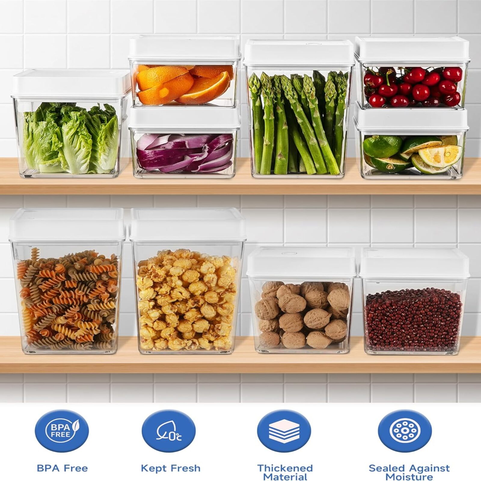 Premium Airtight Food Storage Containers Set, Vacuum Airtight Food ...