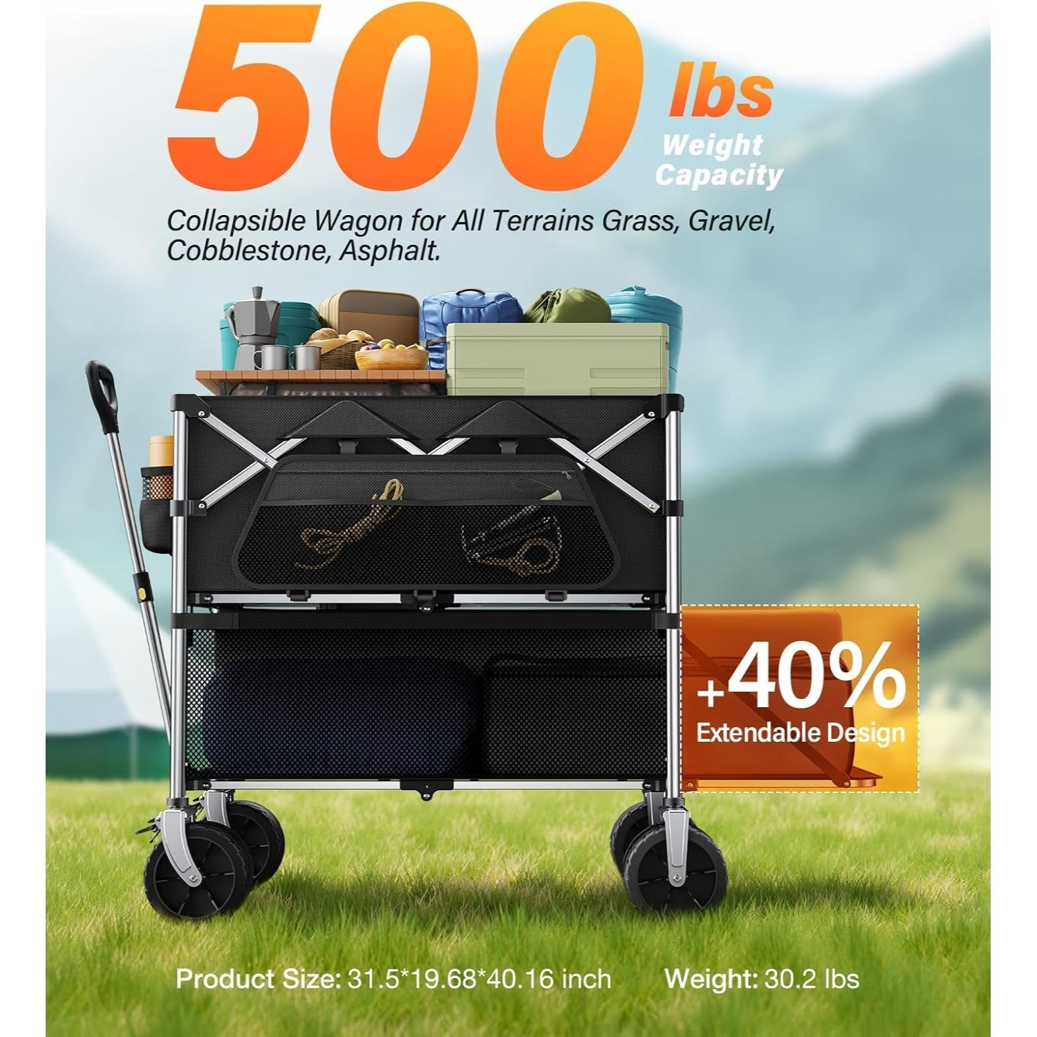 collapsible wagon wagons carts foldable heavy - Temu