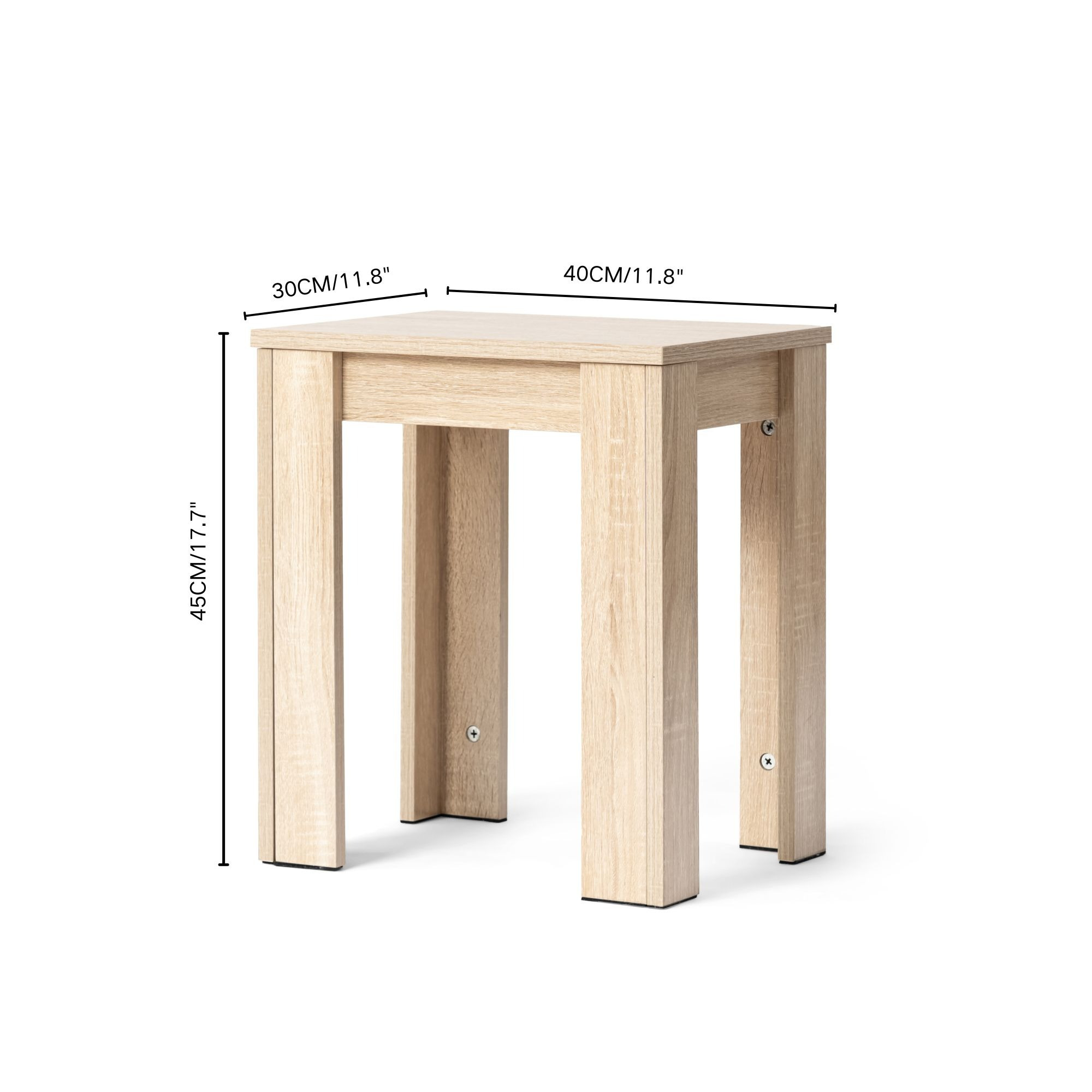 Farmhouse Wooden Stools Set 0f 4 Backless Indoor Outdoor - Temu