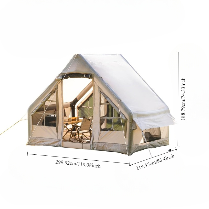 Inflatable Camping Tent With Waterproof Canopy Cabin Tent | Temu Temu