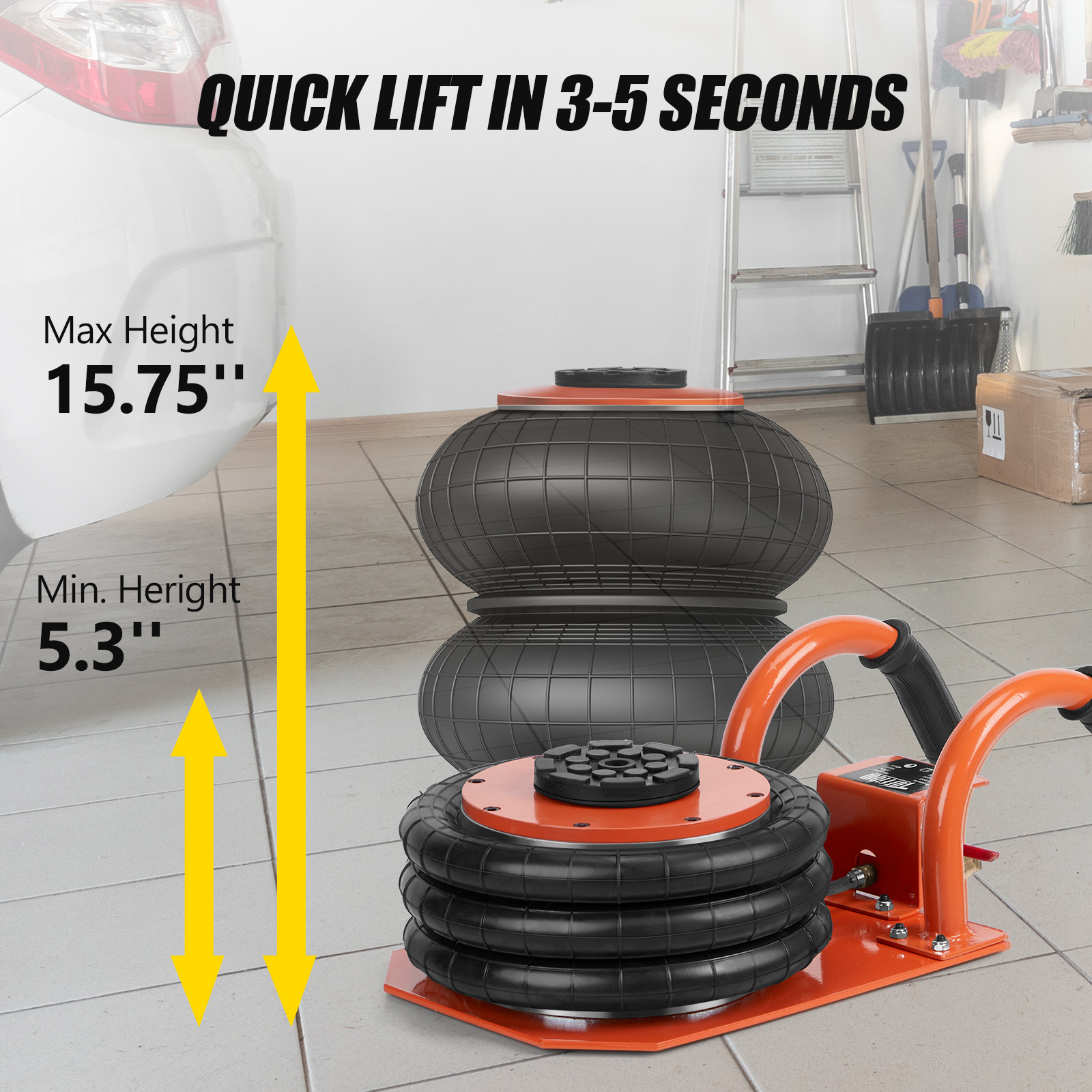 3 Ton/6600 Lbs Pneumatic Air Jack Triple Jack Lift - Temu