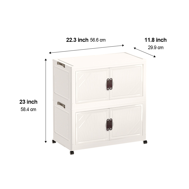 2/3/4/5 Tier Stackable Plastic Storage Bins With Lid And Wheels - Wide ...