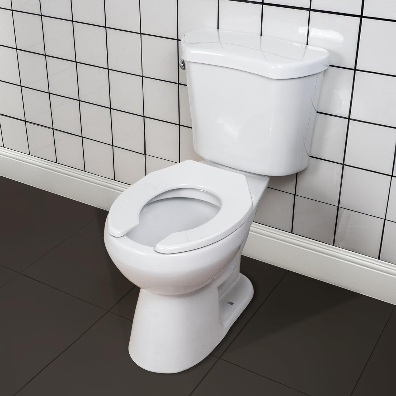 Commercial Round White Toilet Seat Front Open Heavy duty - Temu