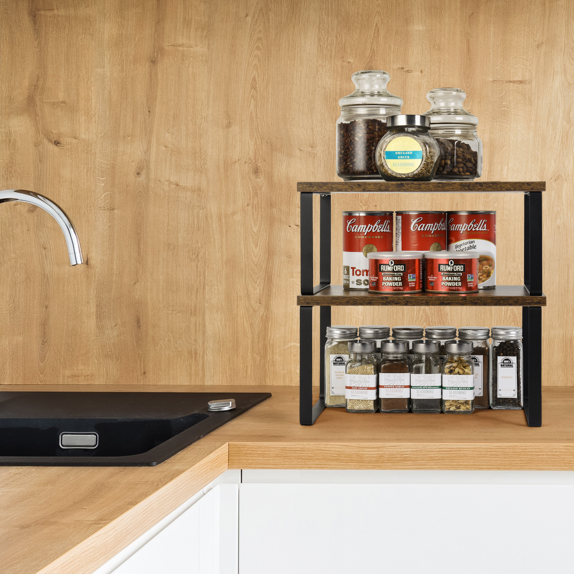 Cupboard Shelf Organiser Kitchen Cabinet Storage Shelf - Temu