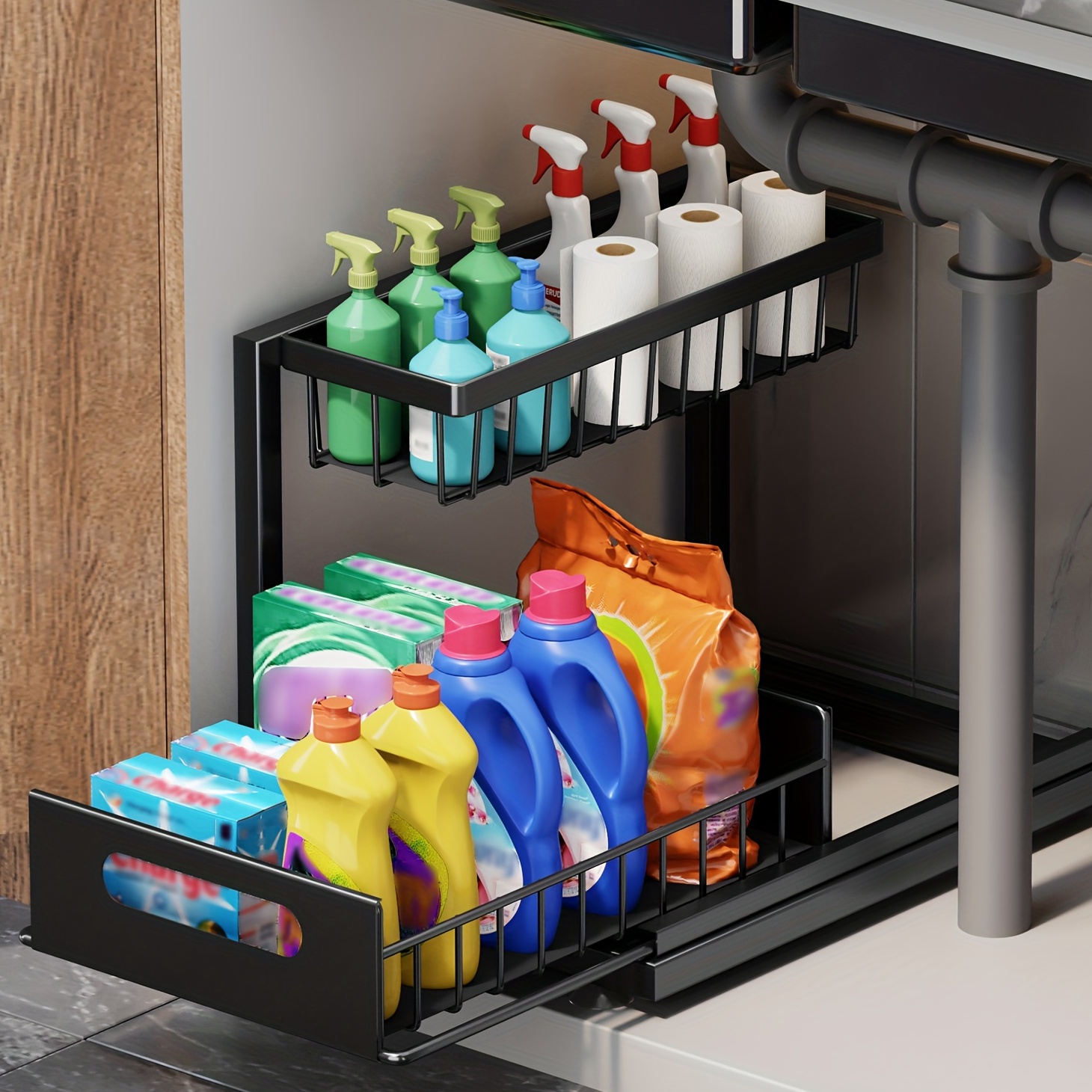 Under Sink Organizer And Storage, Under Sink Storage For Kitchen ...