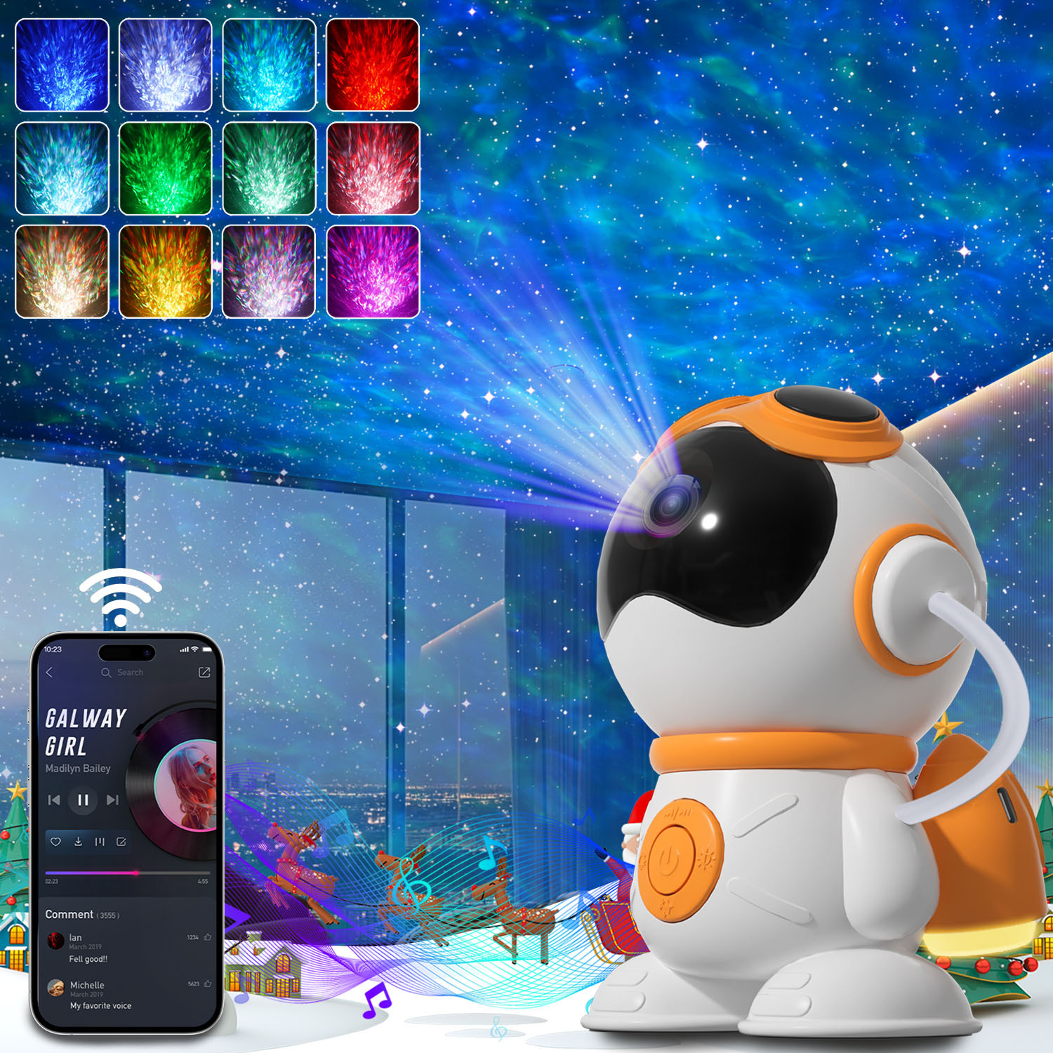 Portable Astronaut Remote Control Led Nebula Night Light - Temu
