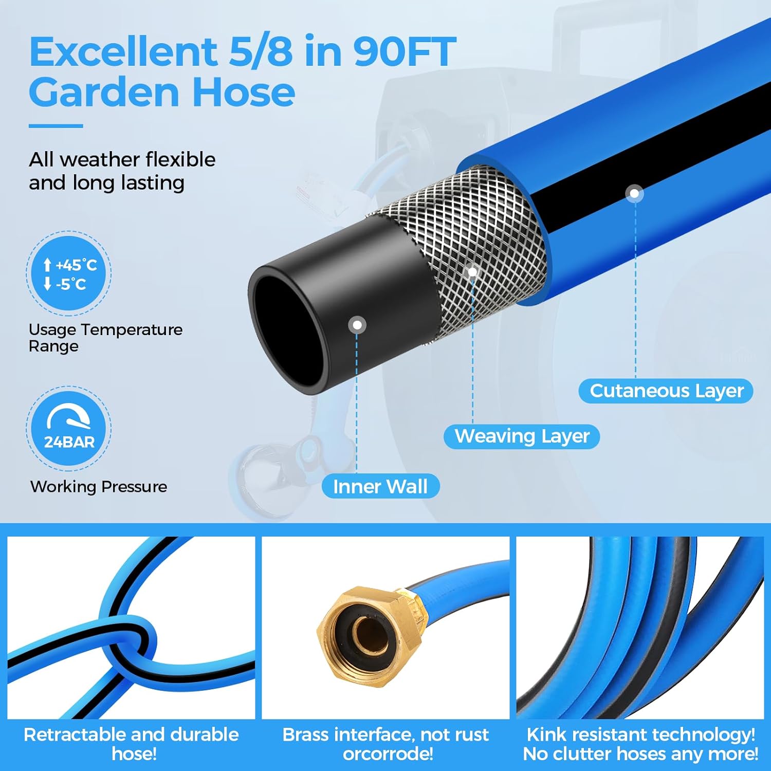 Retractable Garden Hose Reel Automatic Retractable Water - Temu