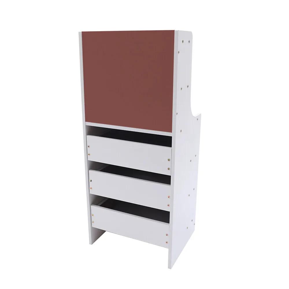 Tall White Nightstand 3 Drawers Side Bracket Cabinet Bedside - Temu
