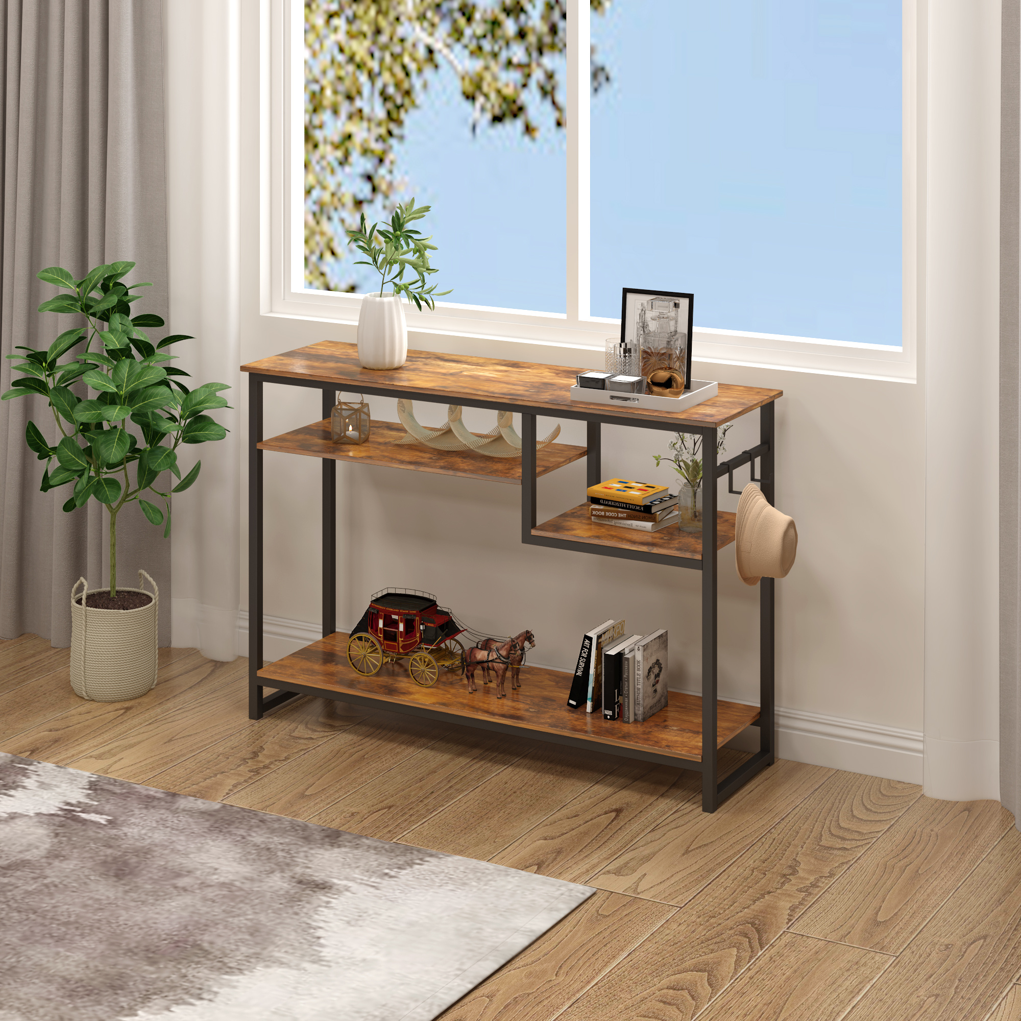 Narrow Console Table Entryway Behind Couch Table Living Room - Temu