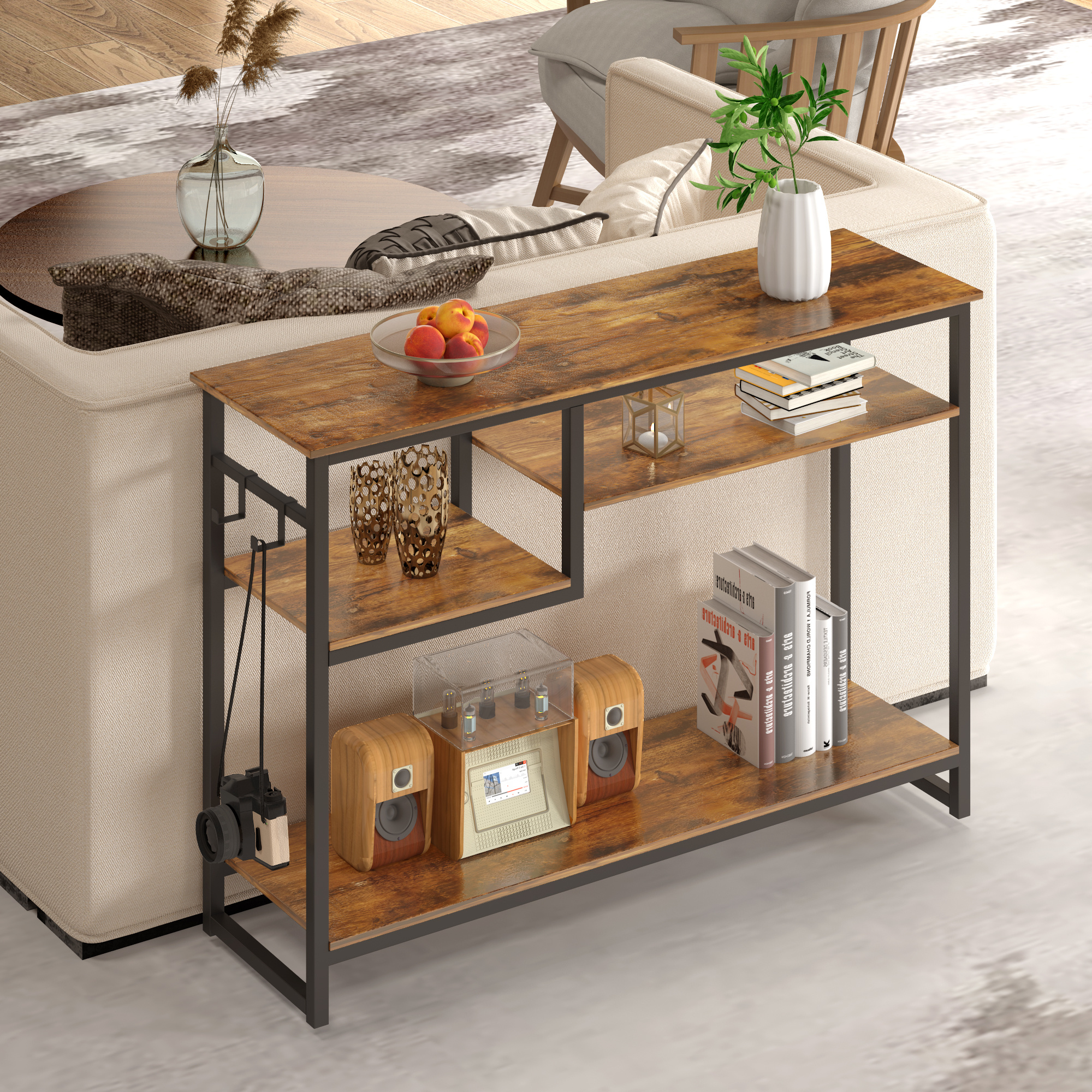 Narrow Console Table Entryway Behind Couch Table Living Room - Temu